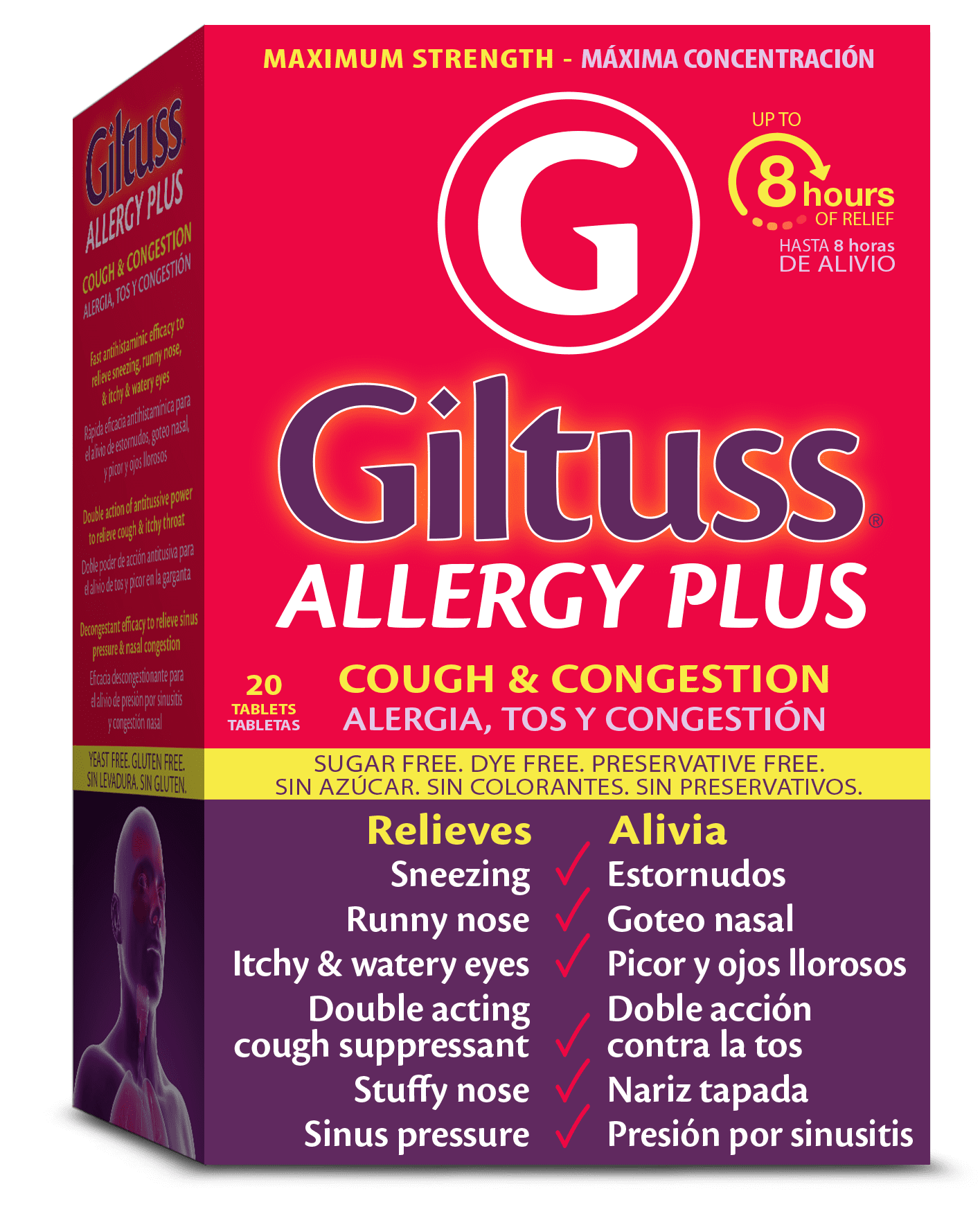 Giltuss Allergy Plus Cough & Congestion Tablets, Antihistaminic ...