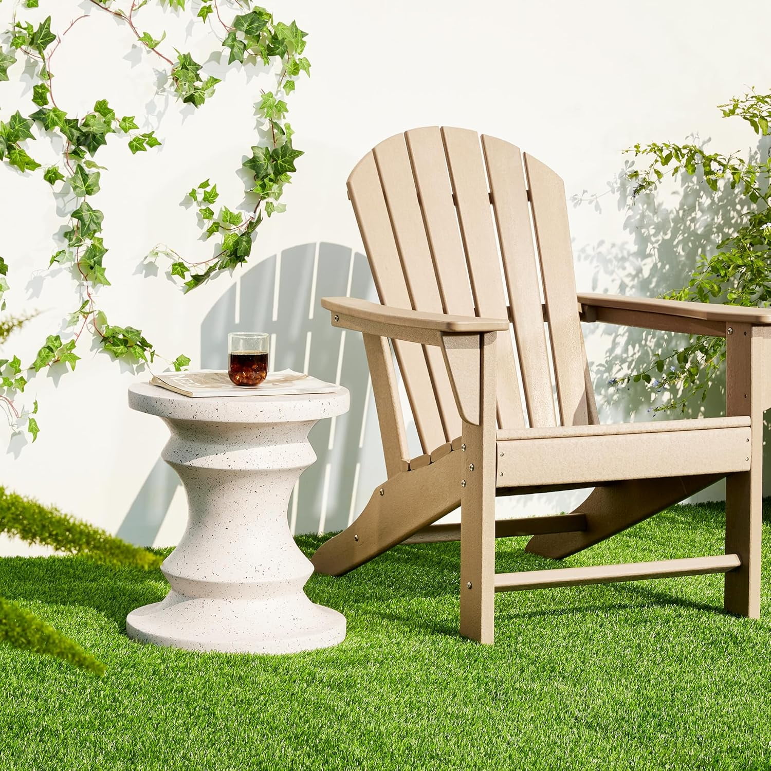 Giltzhome Decorative Garden Stool, 18.25" H Black Chess Pedestal ...