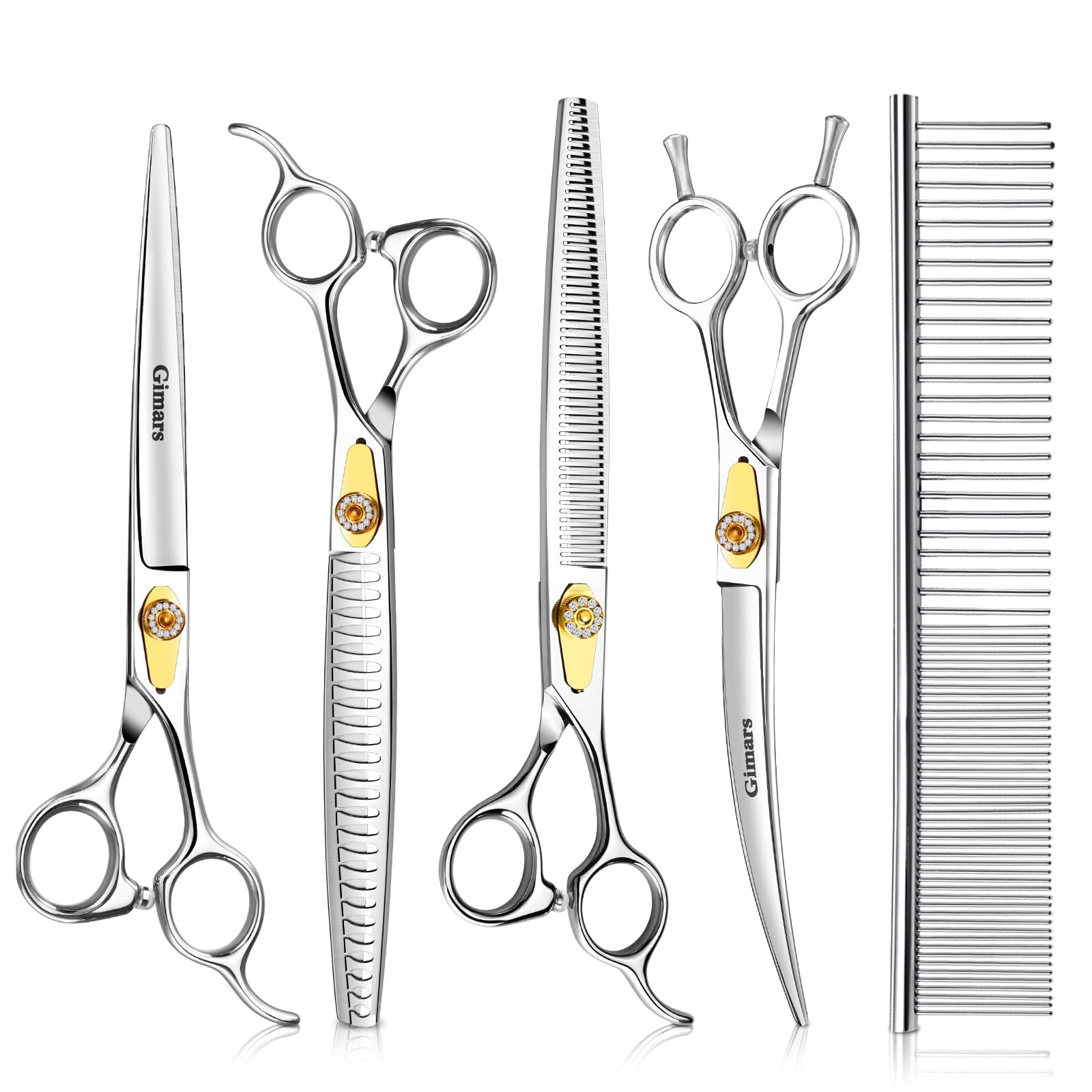 Gimars 8 Inch Professional 440C Stainless Steel Dog Grooming Scissors ...