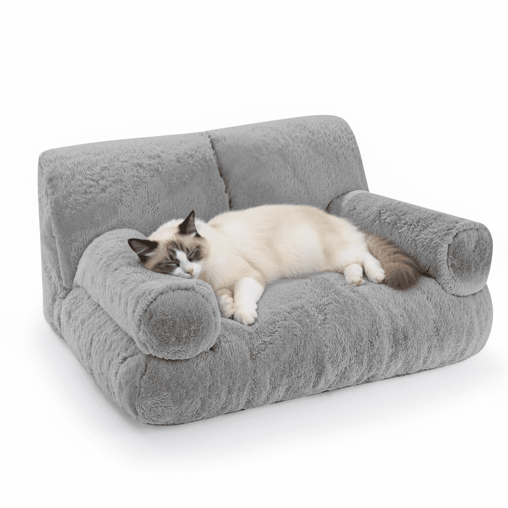 Gimars Large Orthopedic Cat Bed for Indoor Cats, Sponge Padding ...