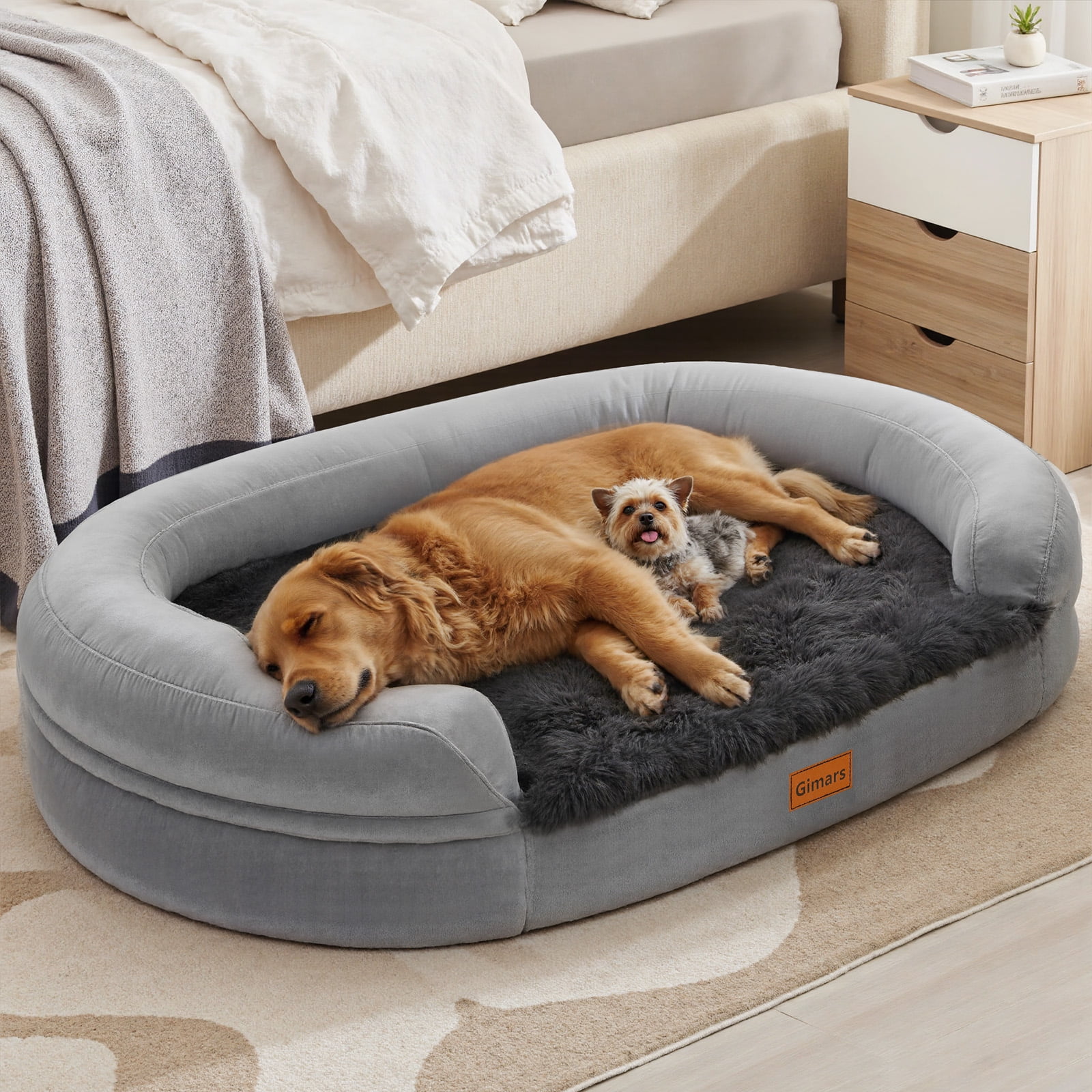 Gimars Orthopedic Thicken Egg Foam Ultra Soft Dog Beds for Large Dog ...