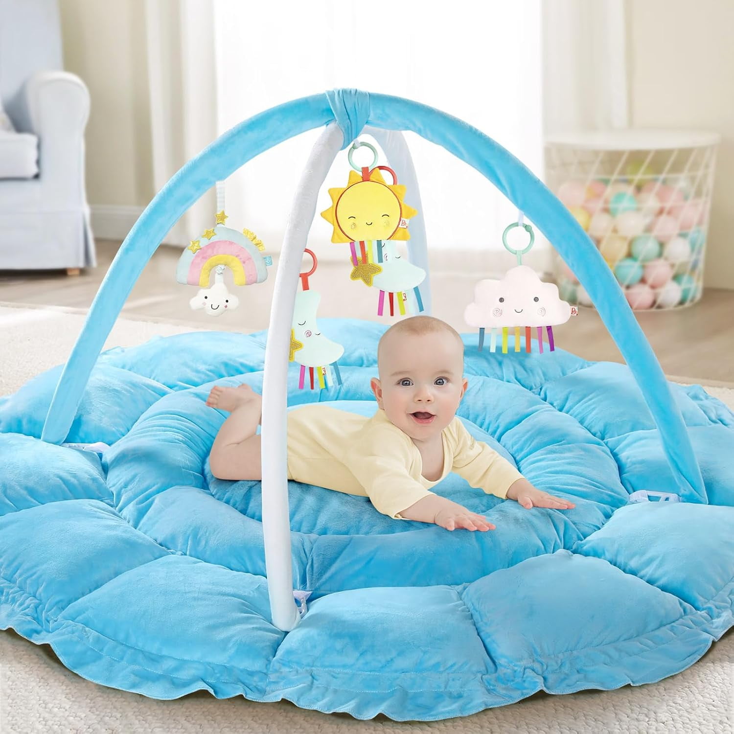 Gimars Ultra Thick- 100% Soft Cotton Filling Baby Play Gym & Activity ...
