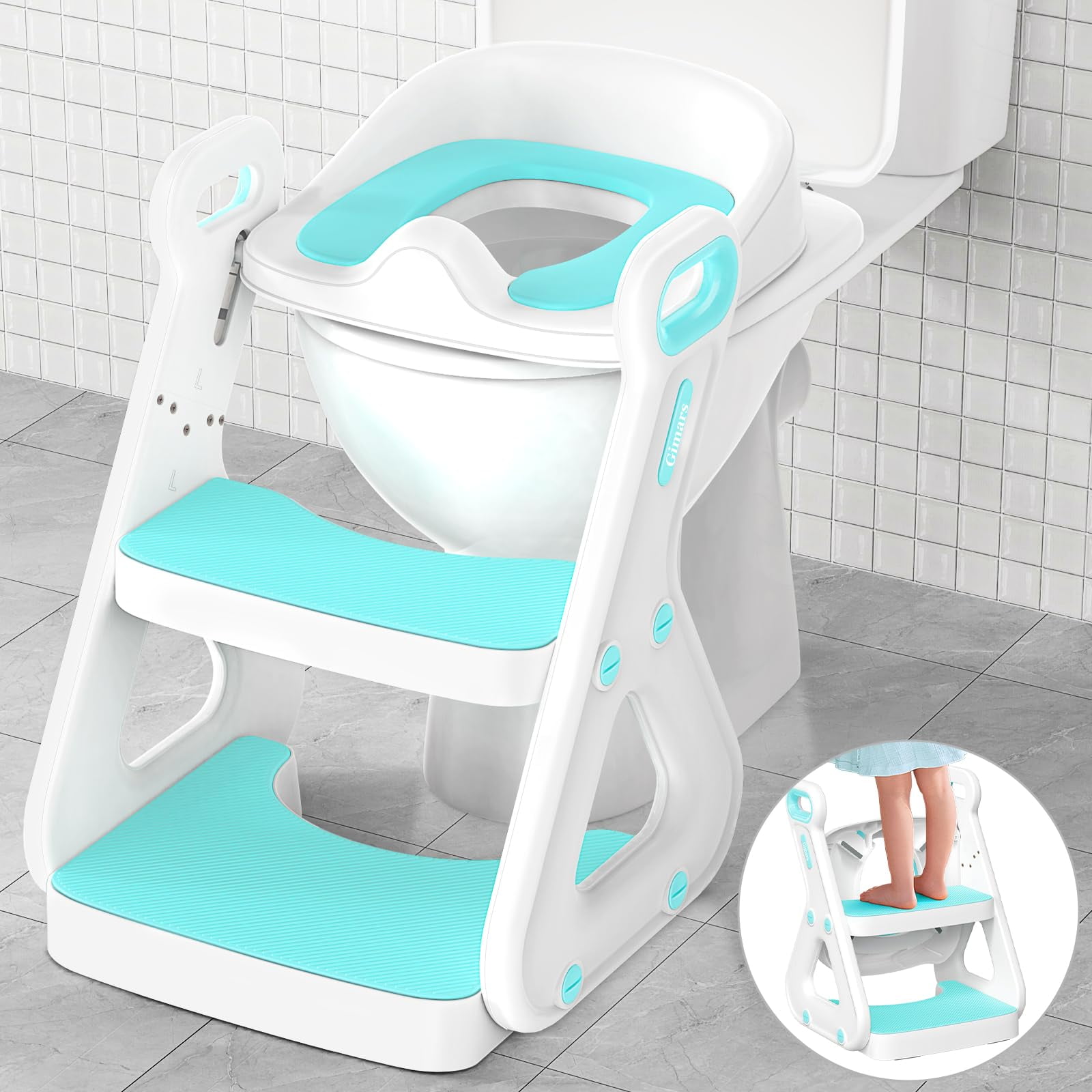 Gimars Upgrade Ultra-Stable 2 In 1 Multifunctional Toddler Potty Seat ...
