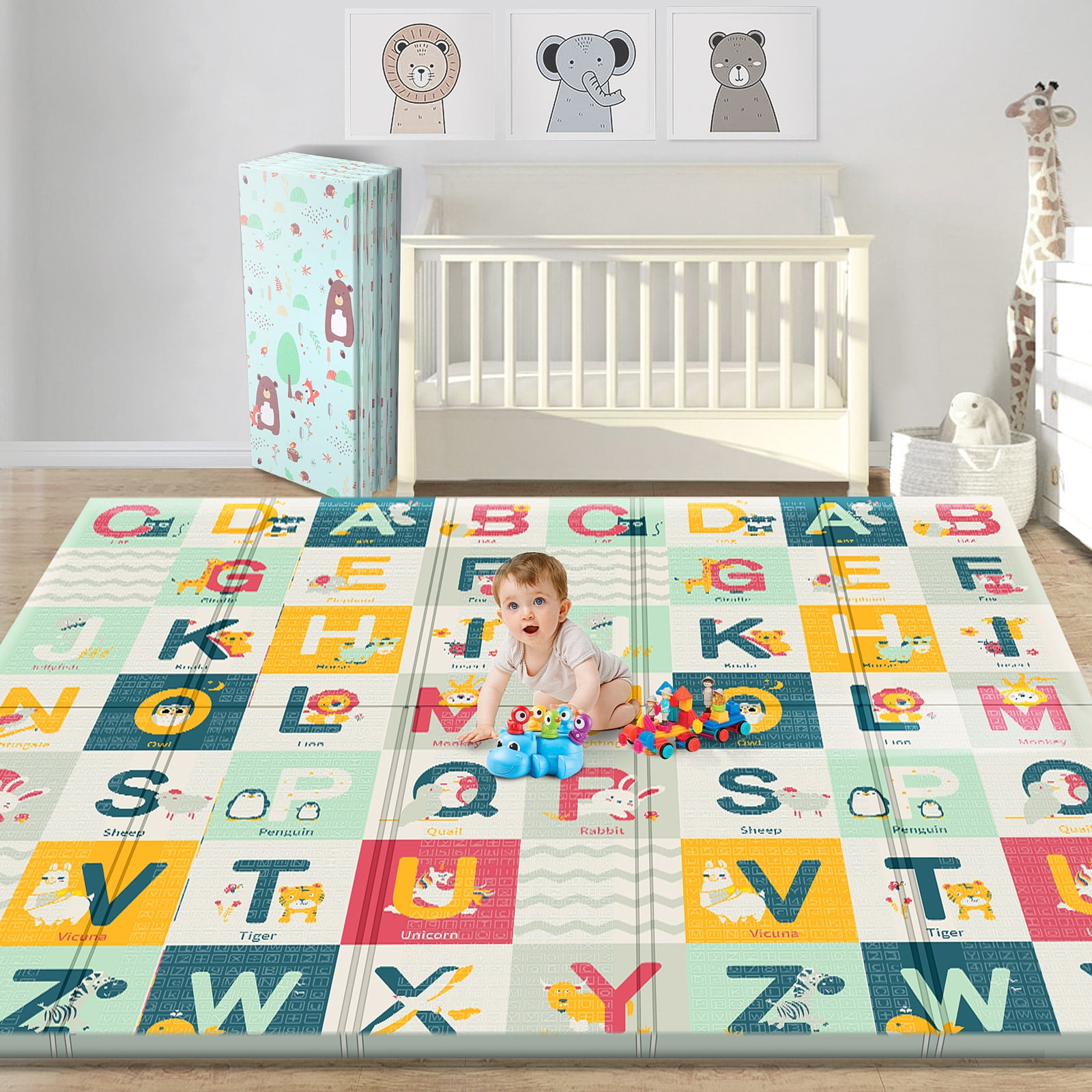 Gimars XL 0.6 inch Thicker Reversible Foldable Baby Play Mat ...