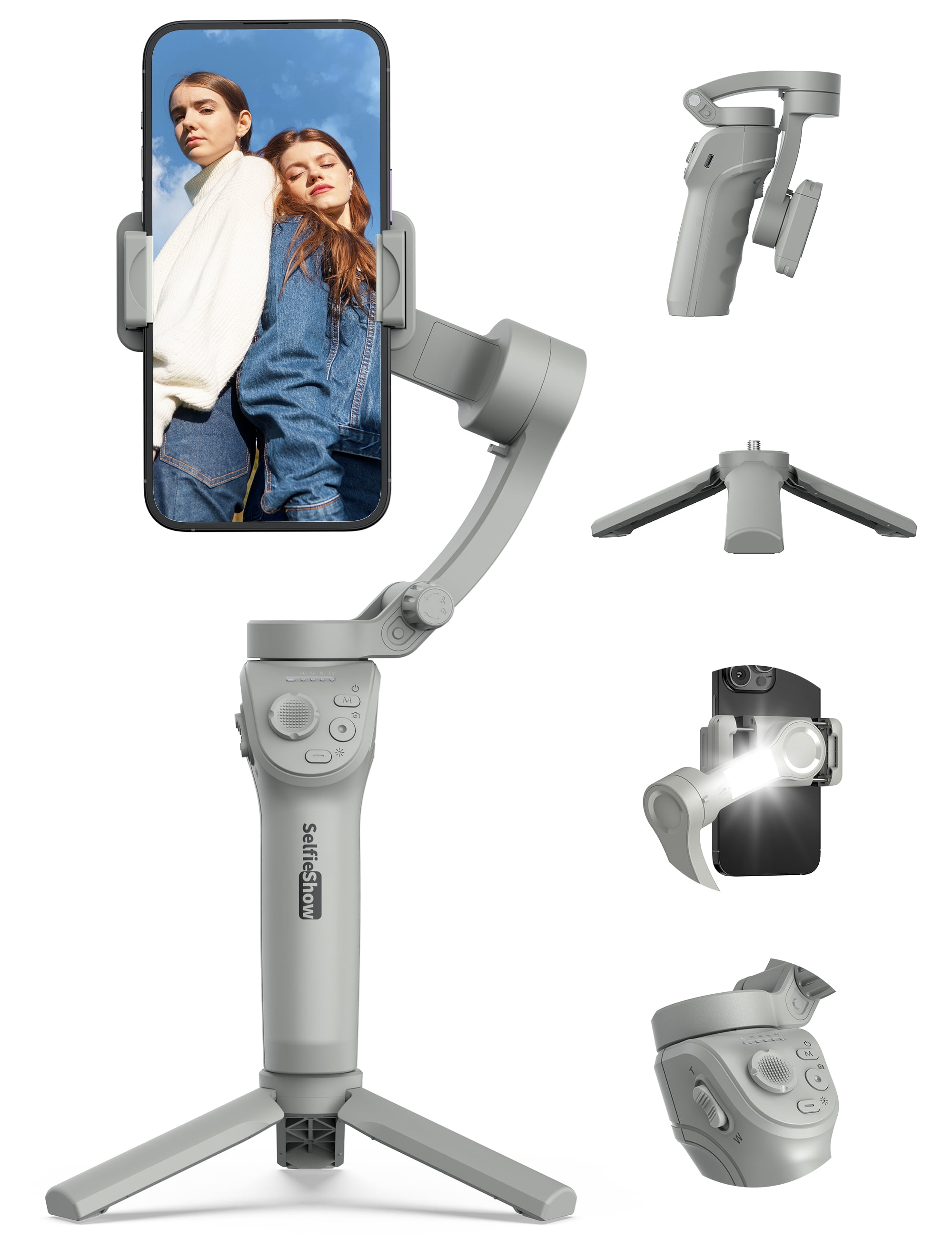 3-Axis Smartphone Gimbal Stabilizer, Portable, Intelligent Tracking ...