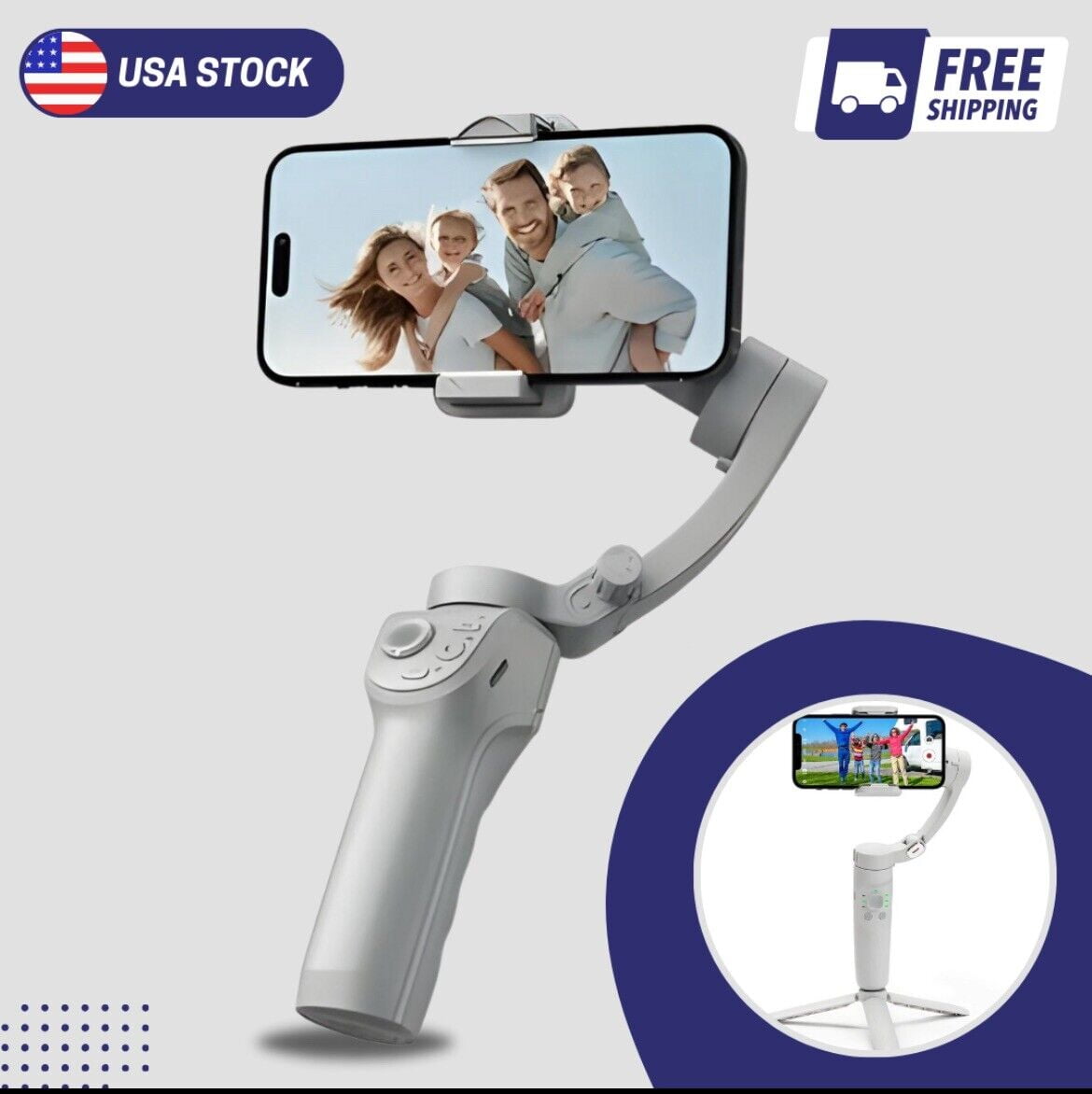 Gimbal Stabilizer for Smartphone, 3 Axis Handheld Gimbals Iphone ...