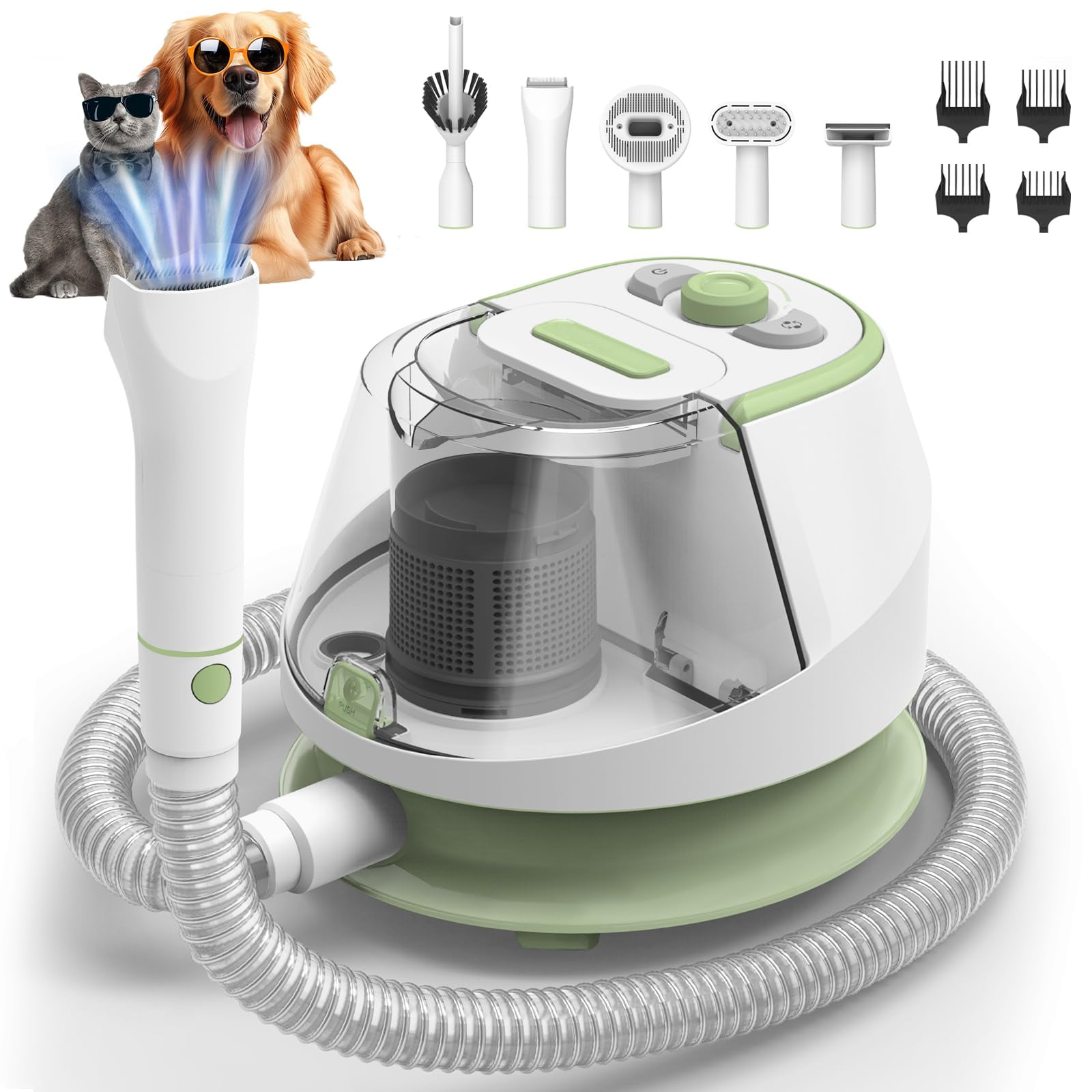 Gimify Pet Grooming Kit & Dog Vacuum & Dog Hair Dryer 3-in-1 ...