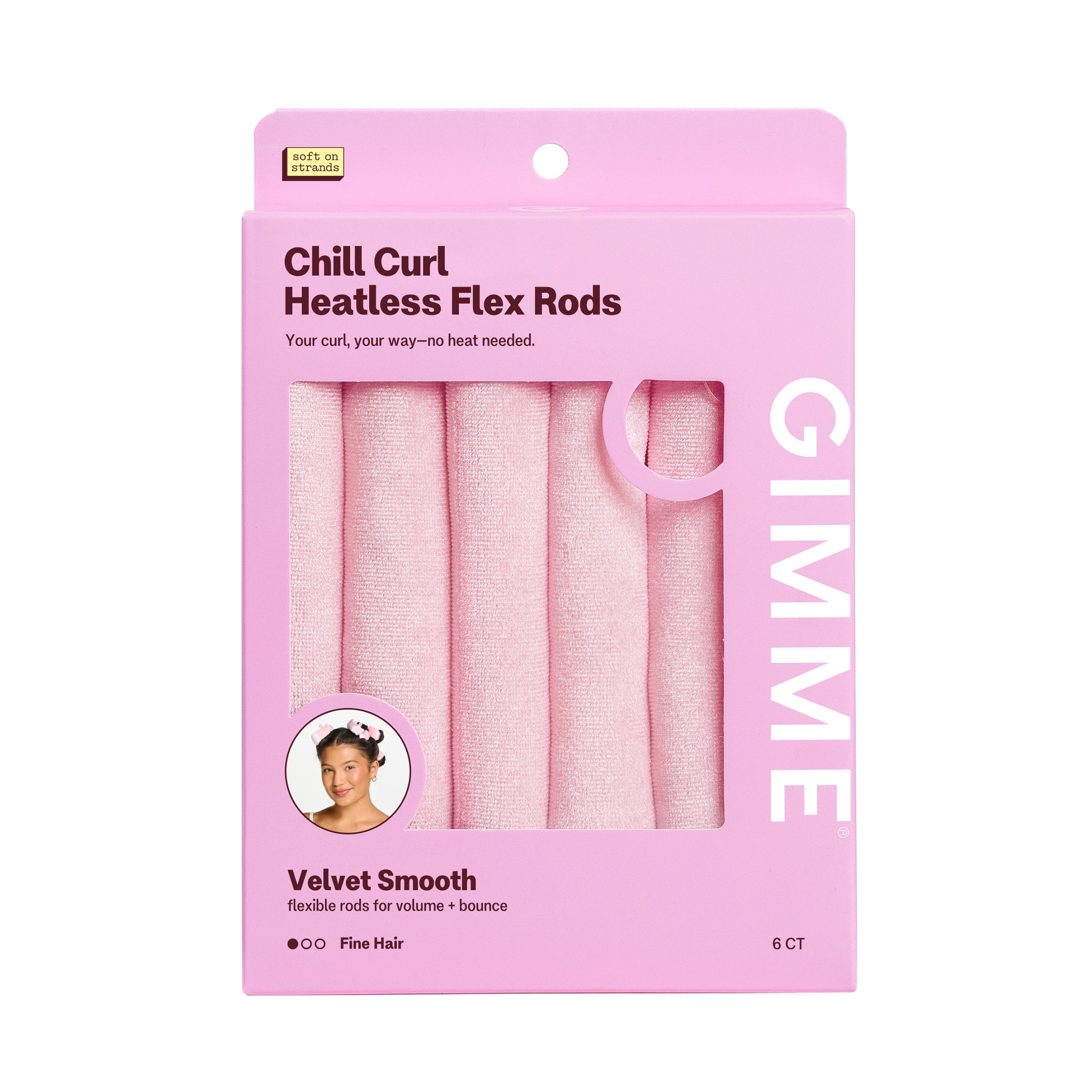Gimme Beauty Chill Curl Heatless Styling Flex Rods for Fine Hair - 6 ...