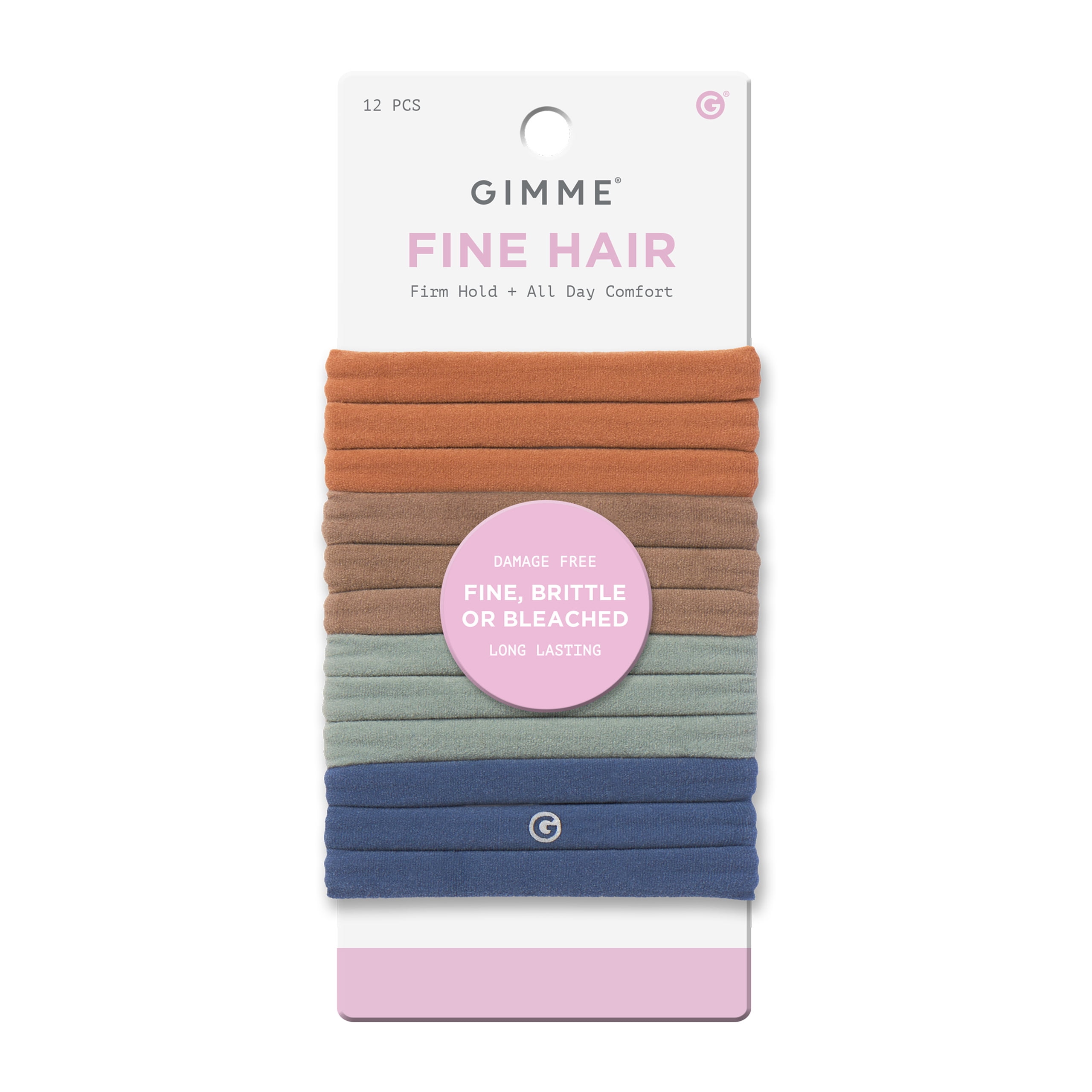 Gimme Beauty Slim-Fit Fine Hair Elastic Bands, No-Dent Gentle Ponytail ...