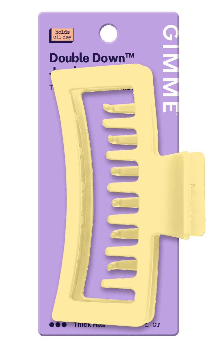 Gimme Beauty Le Soleil Claw Clip For Thick Hair, Double Teeth Rectangle ...