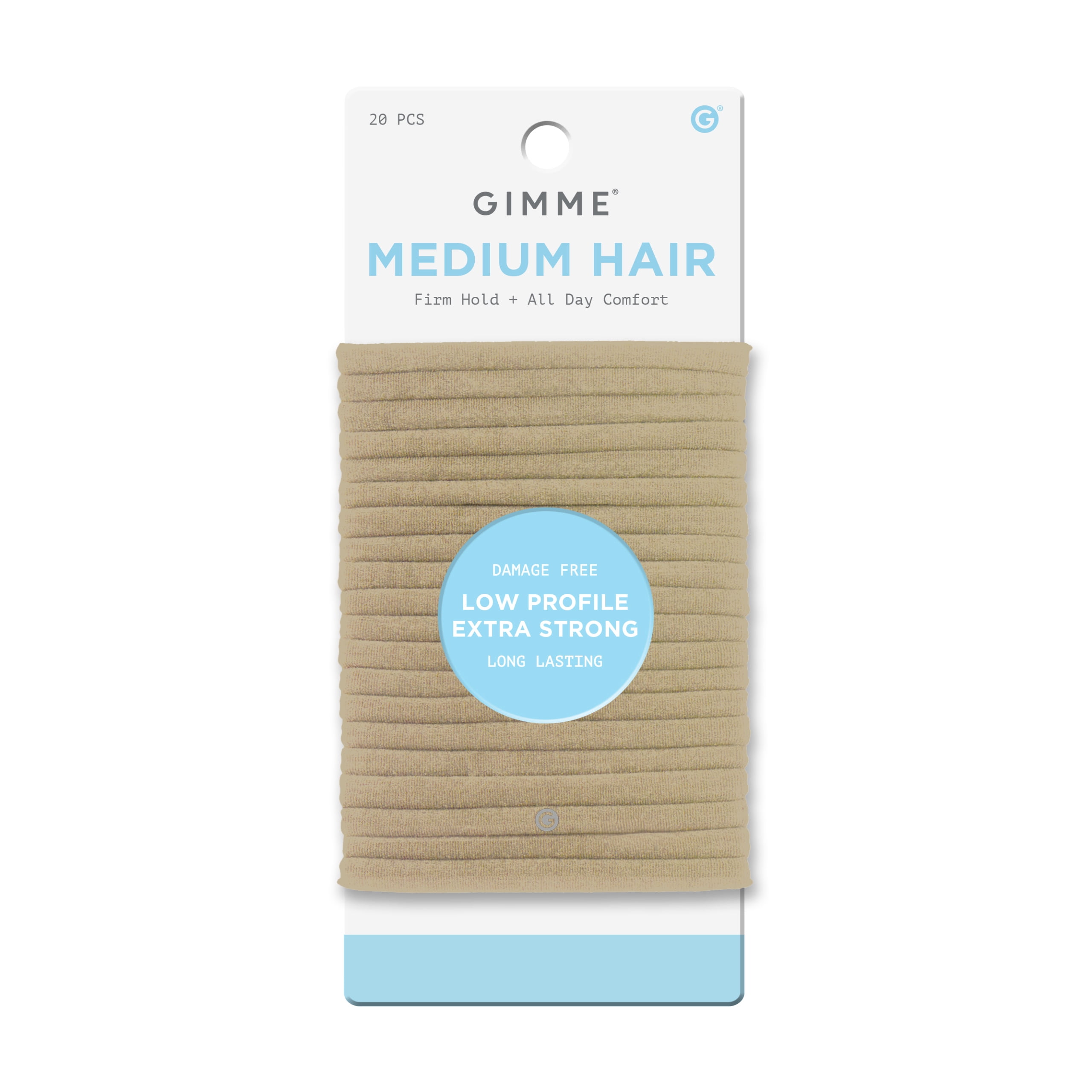 Gimme Beauty Low Profile Hair Bands - Seamless Elastic Ties for Fine ...