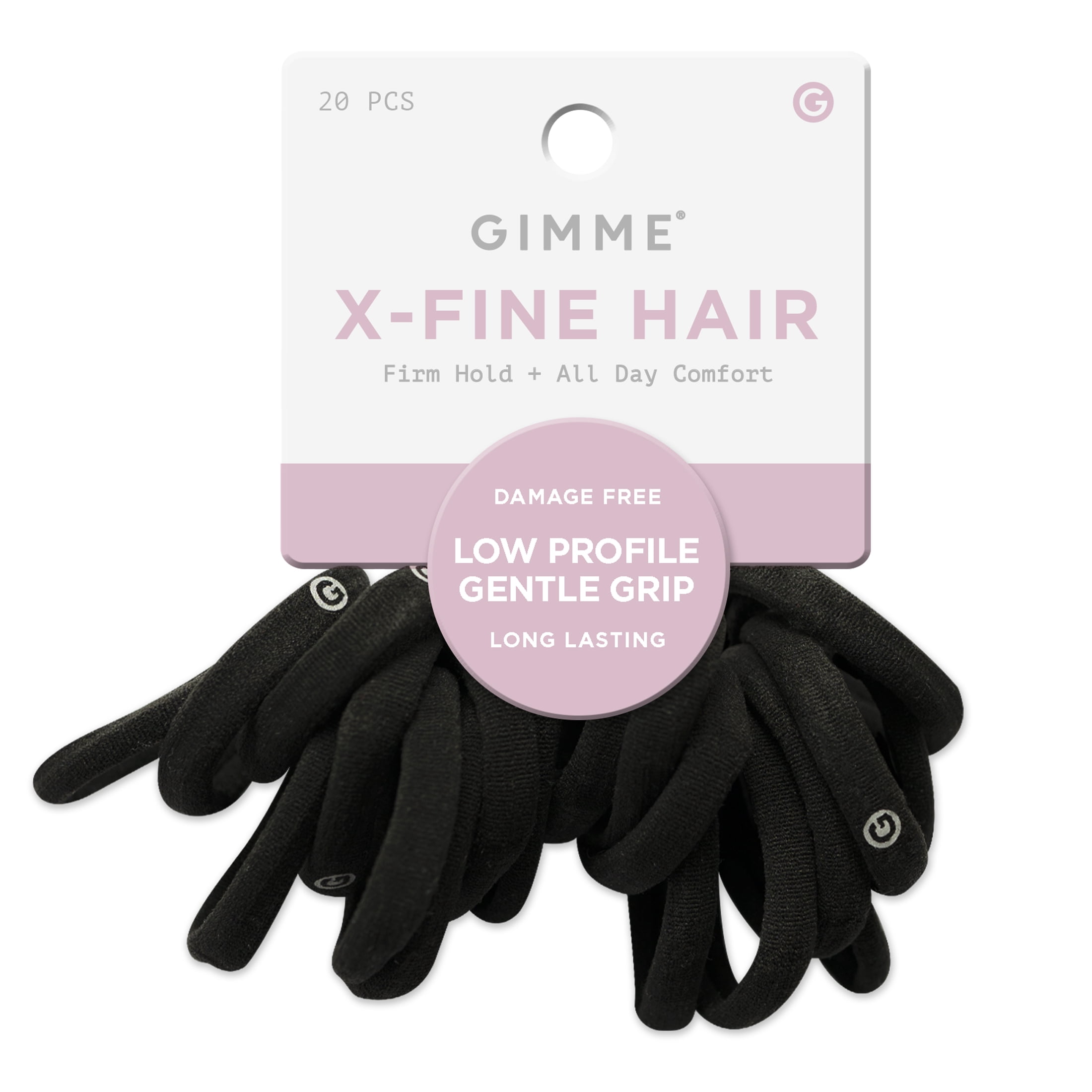 Gimme Beauty Xtra Fine Bands Black 20ct - Walmart.com