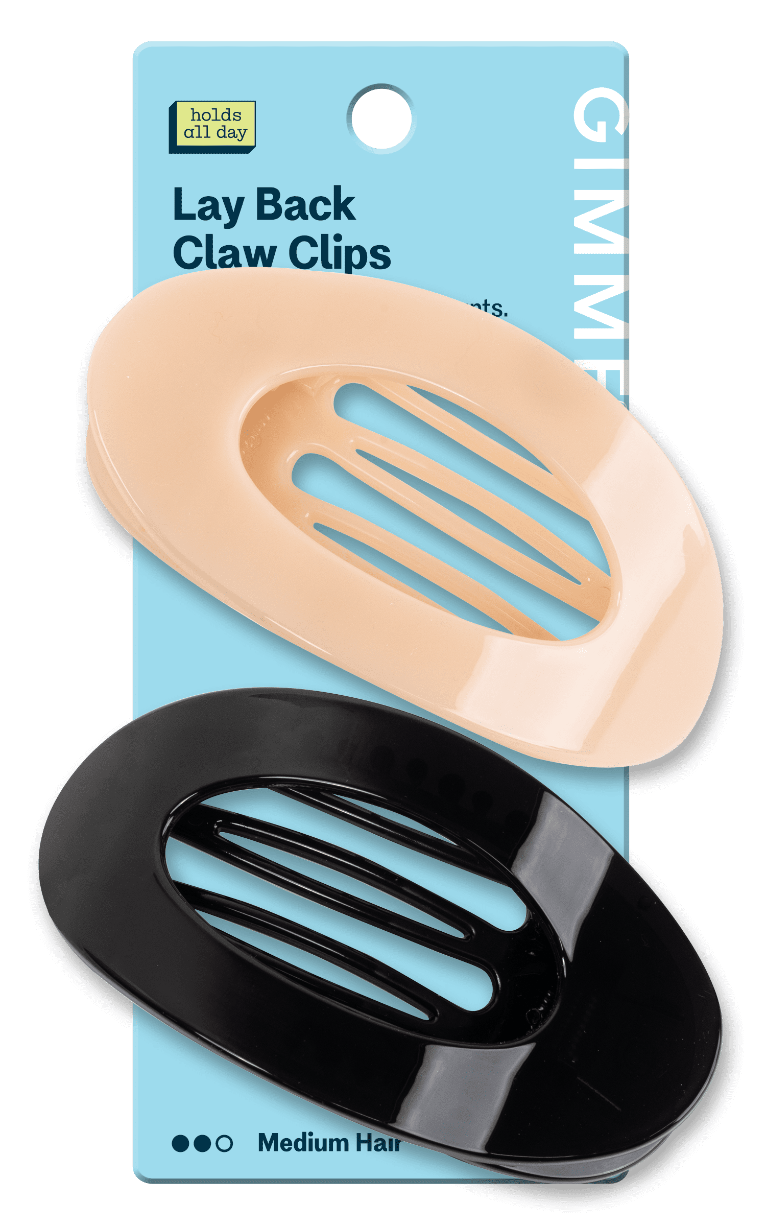 Gimme Beauty Lay Flat Claw Clip for Medium Hair, Curved Comfort Fit ...