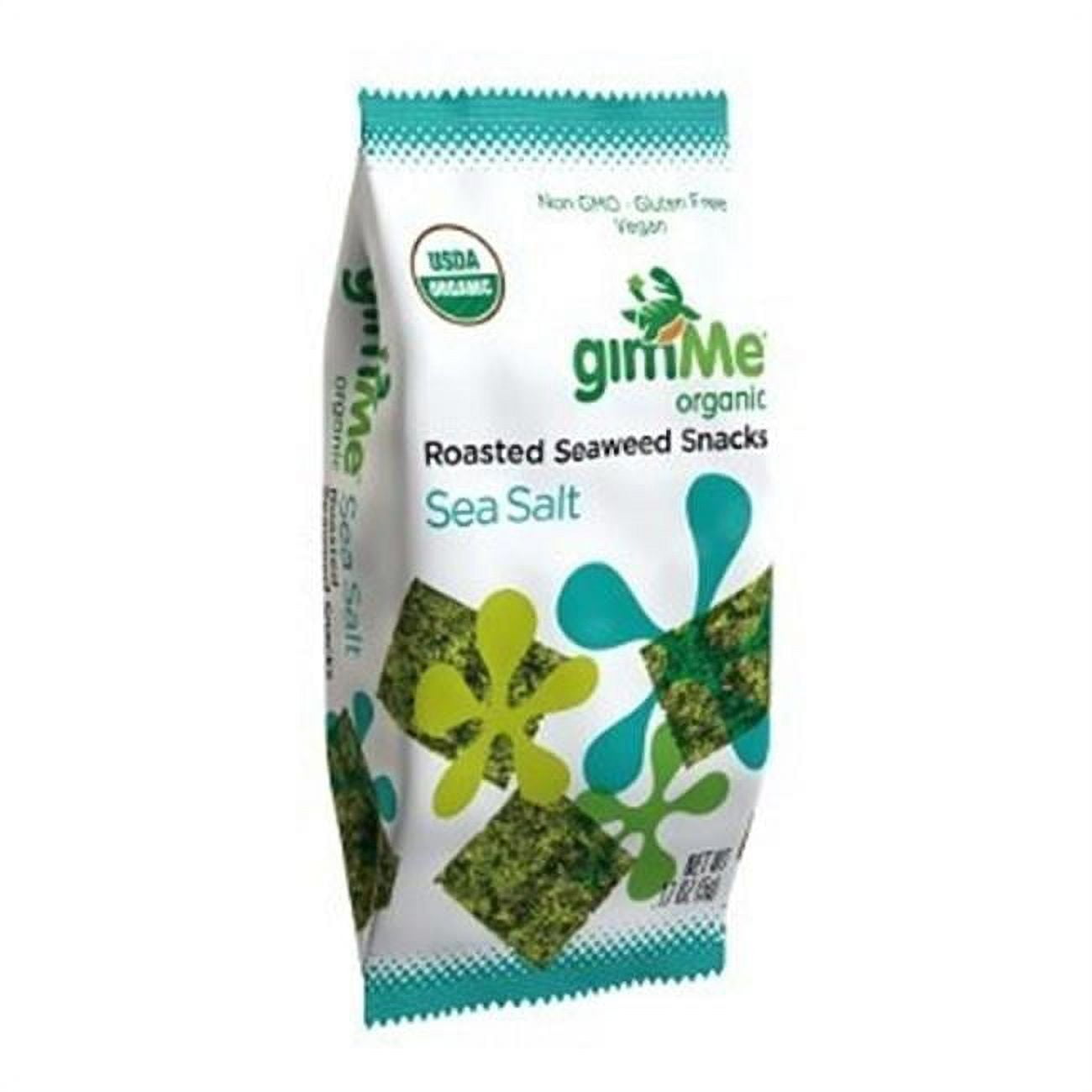 Gimme Organic: Roasted Seaweed Snacks Sea Salt 0.35 oz, 12 pouches ...