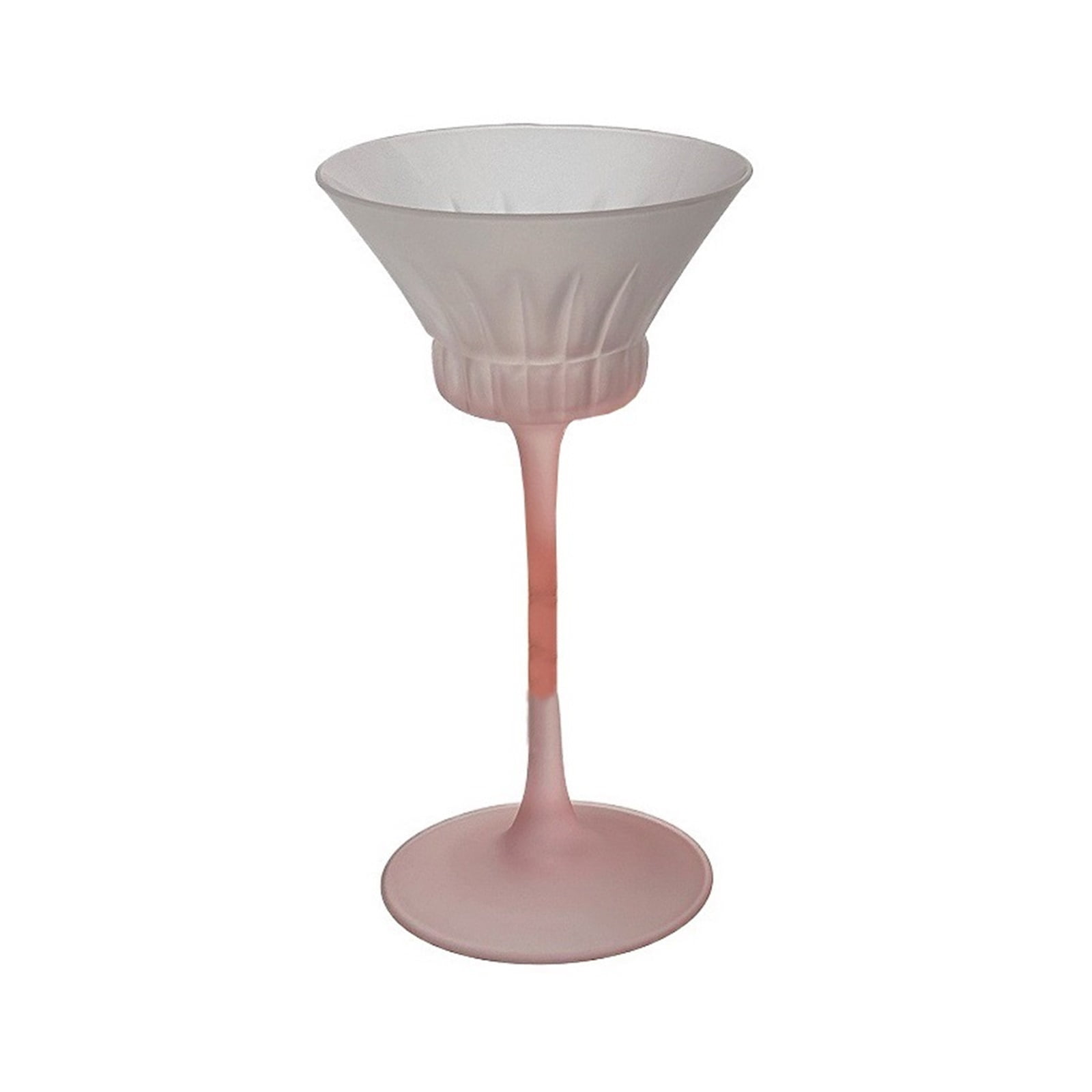 Gin Cocktail Goblet Glass, 110ml Pink Frosted Wine Champagne Stemmed ...
