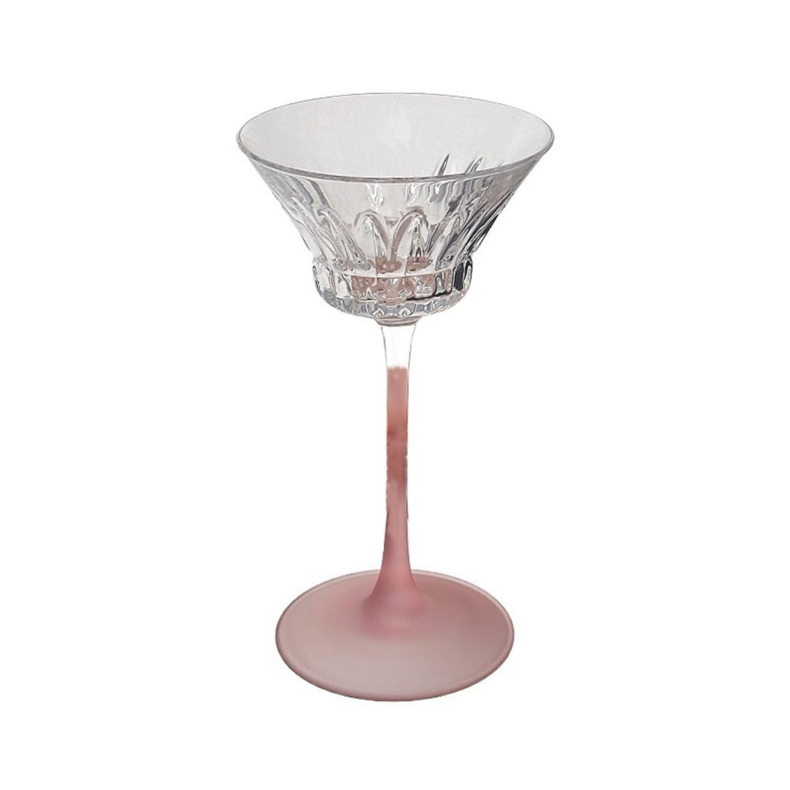 Gin Cocktail Goblet Glass, 110ml Pink Frosted Wine Champagne Stemmed ...