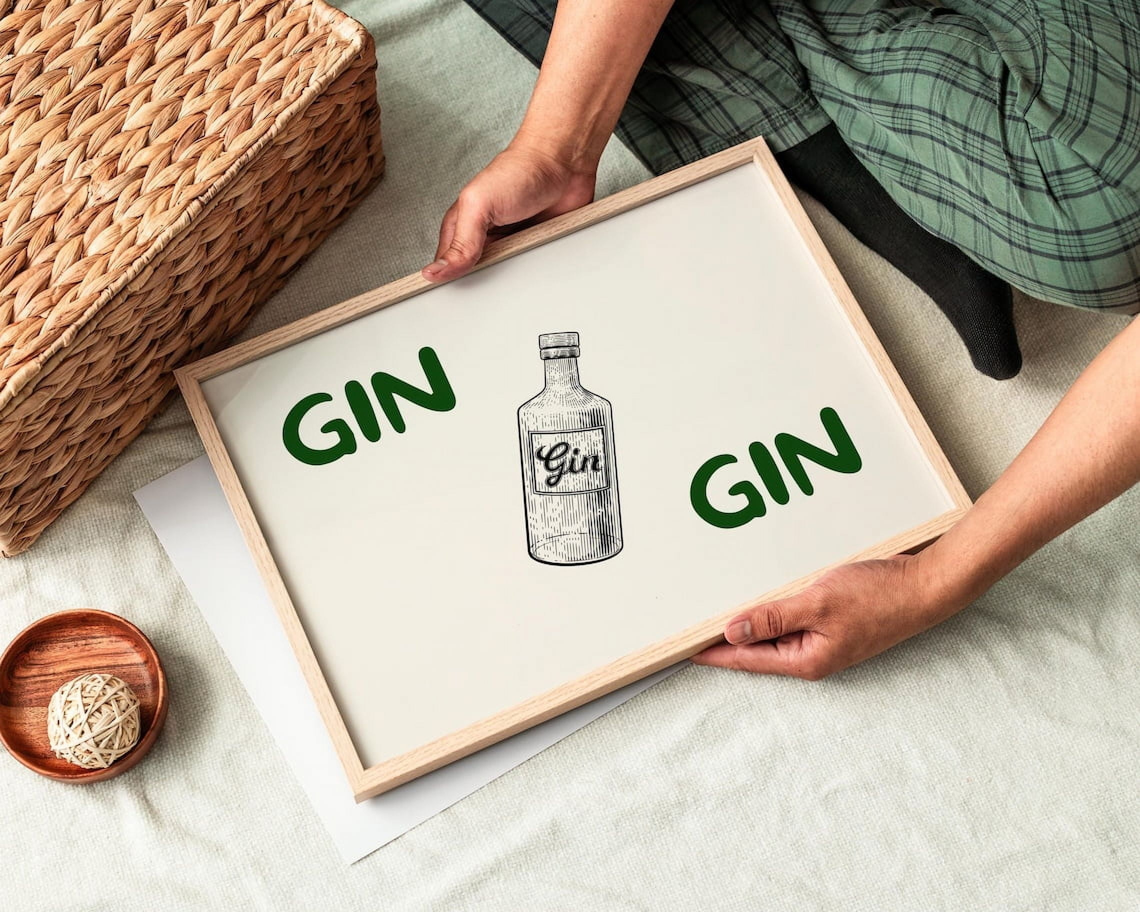 Gin Gin Poster - Cocktail Poster, Girly Bar, Drinking Alcohol, Party ...