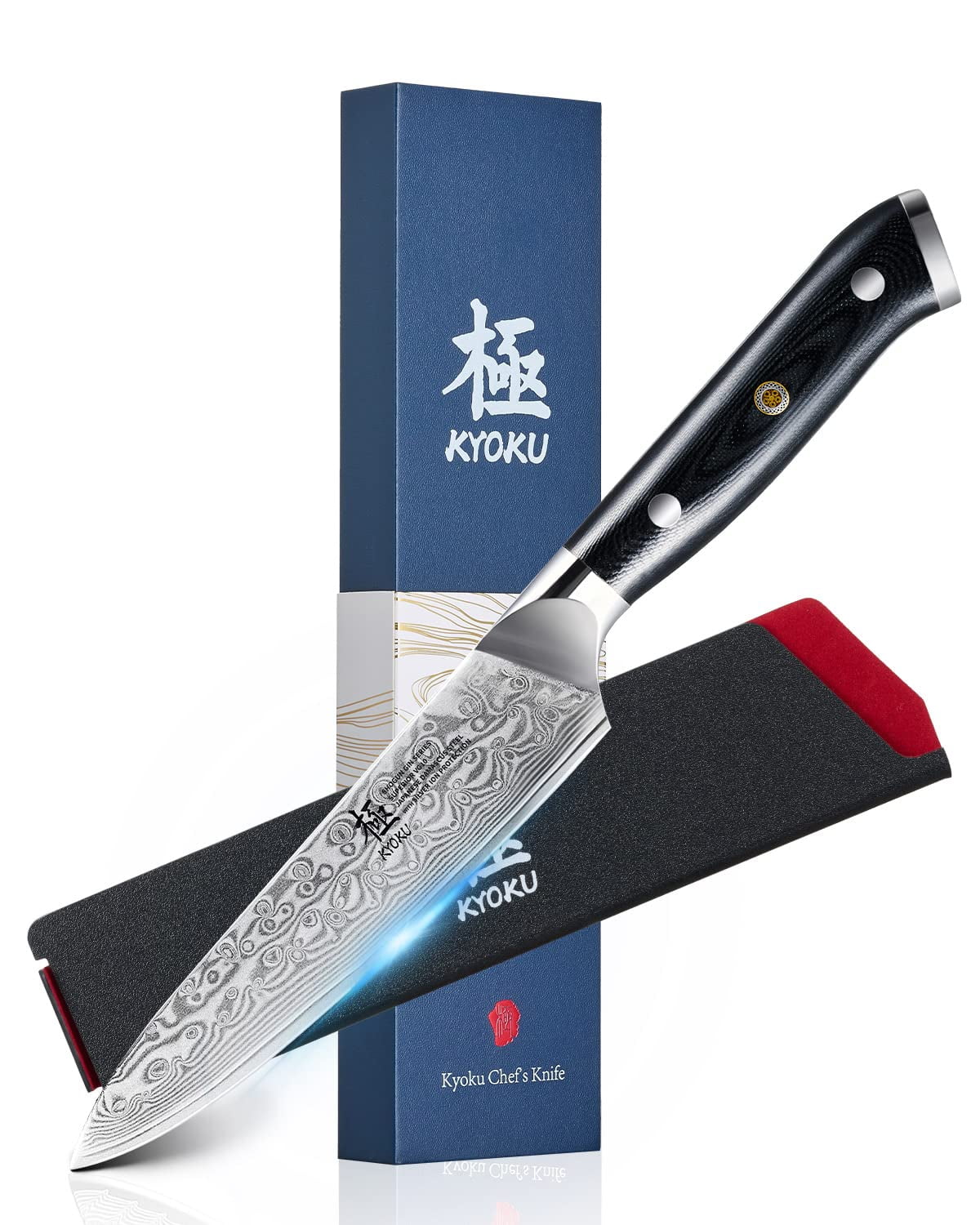 Gin Series 5" Utility Kitchen Knife, Japanese VG10 Damascus Stainless ...