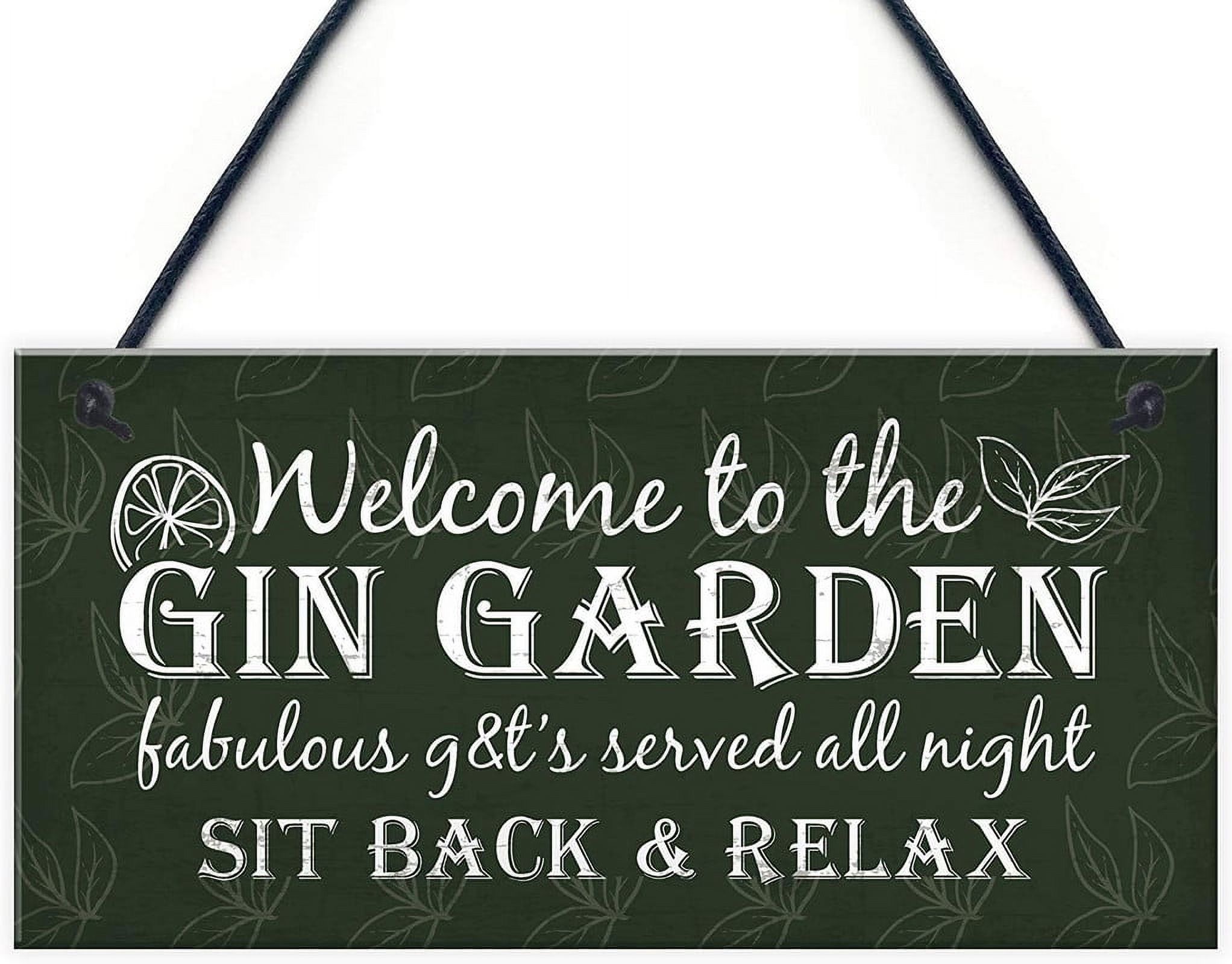 Gin Signs Garden Shed Bar Pub Plaque Gin Tonic Funny Alcohol Sign Party ...
