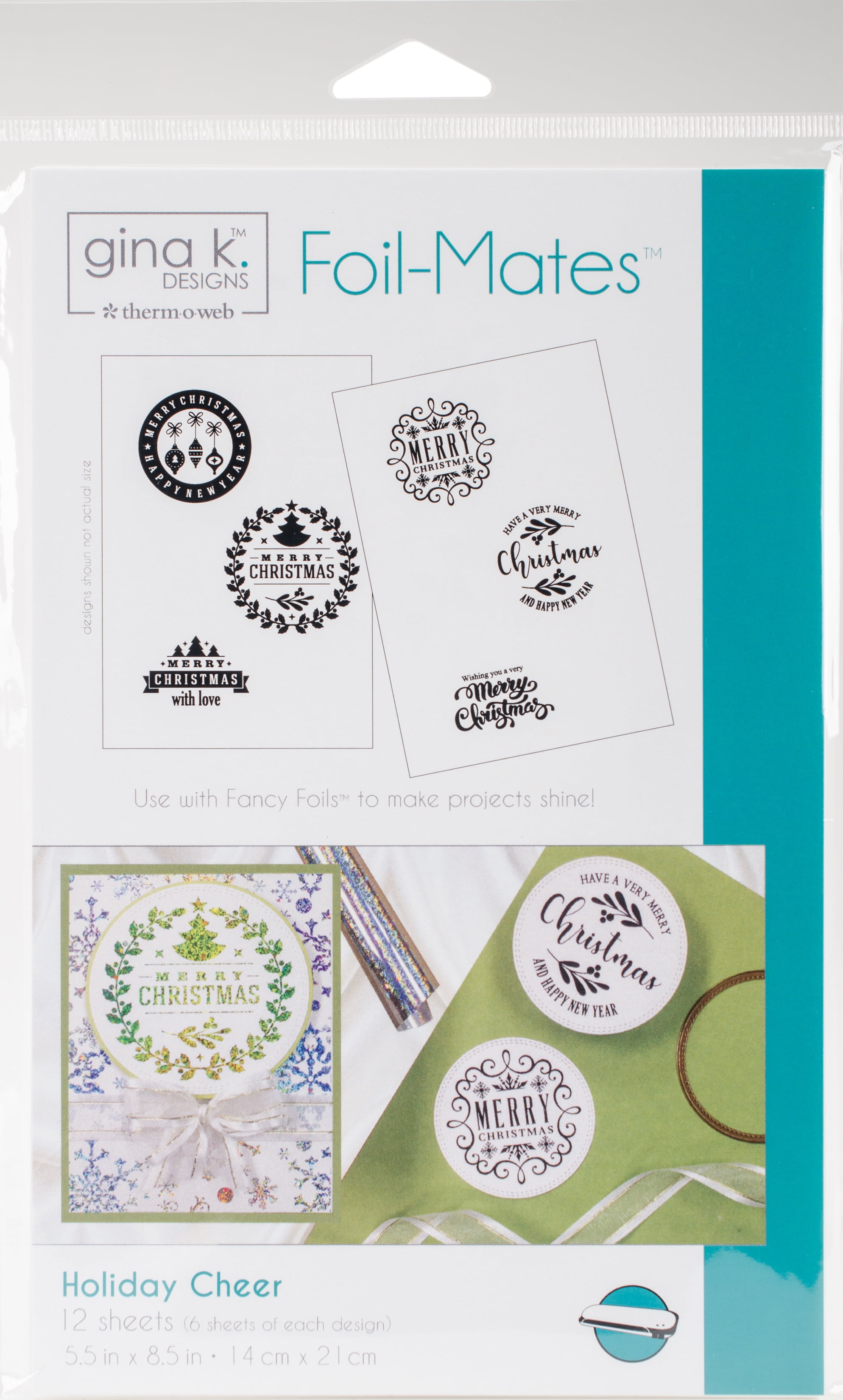 Gina K Designs Foil-Mates Background 5.5"X8.5" 10/Pkg-Holiday Cheer ...