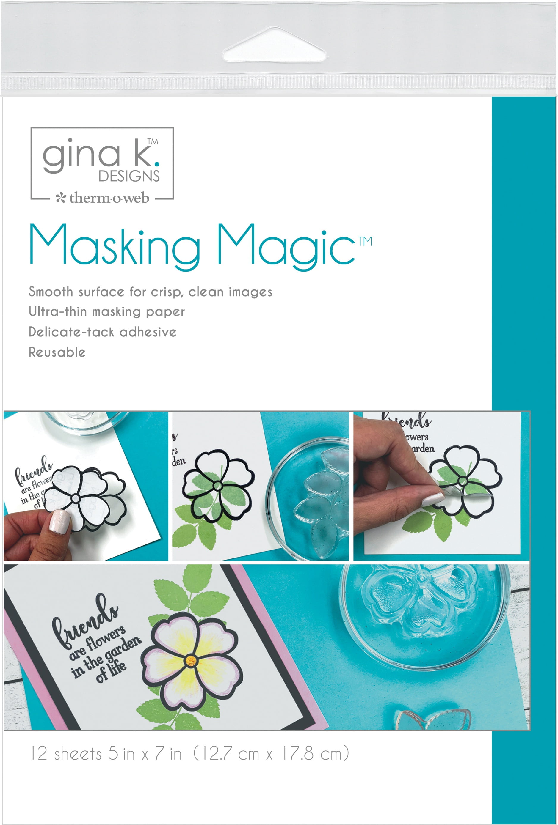 Gina K Designs Masking Magic Sheets 5"X7" 12/Pkg- - Walmart.com