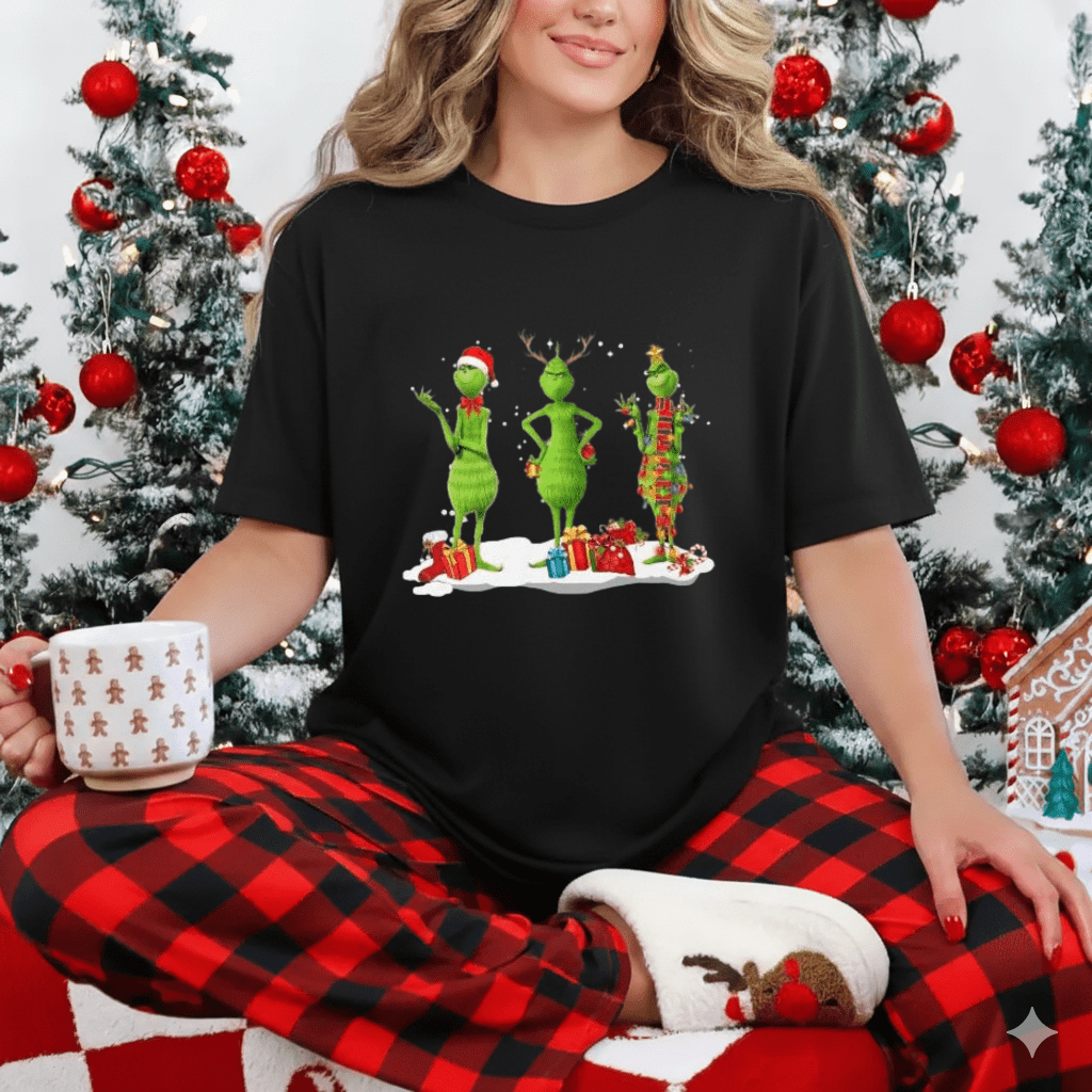 Ginchesmatch Essential Holiday Green Monster Snow Matching Family ...