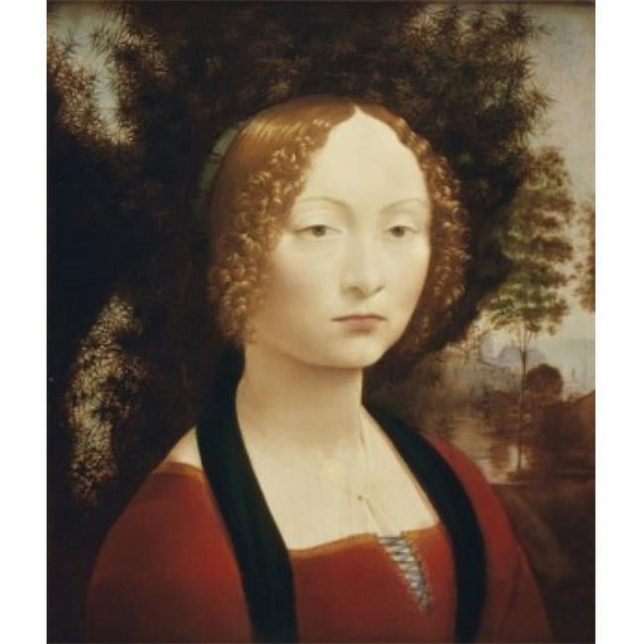 Ginevra deBenci ca 1474 Leonardo da Vinci 1452-1519 Italian Oil on Wood ...