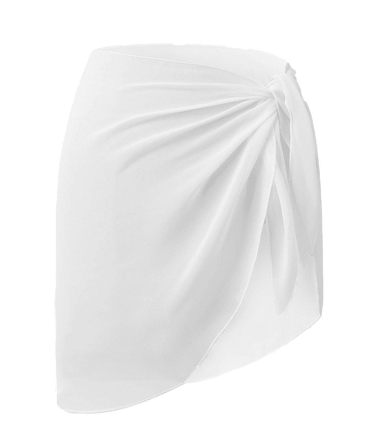 GingDin Women Beach Sarong Sheer Wrap Skirt Chiffon Swimsuit Cover Up ...