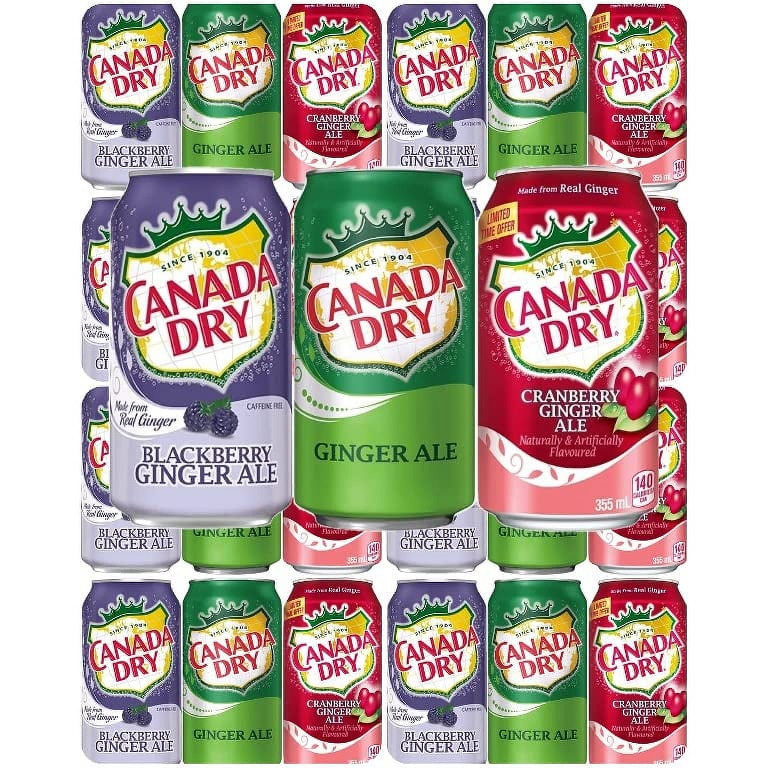 Westernmby Ginger Ale Variety Pack, Cranberry, Blackberry, Regular, 12 ...