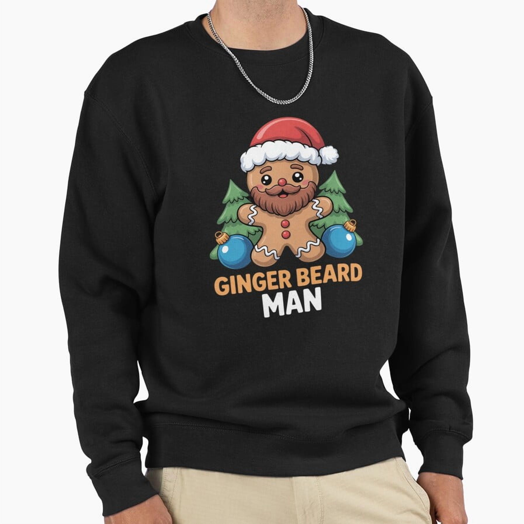 Ginger Beard Man Holiday Gingerbread Christmas Graphic Unisex ...