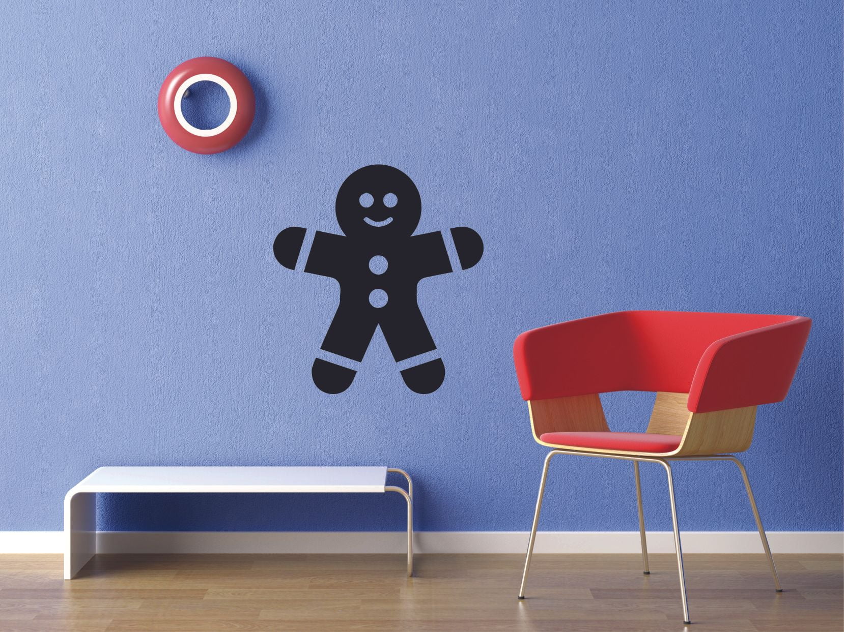 Ginger Bread Man Biscuit Gingerbread Man Cartoon Wall Sticker Art Decal ...