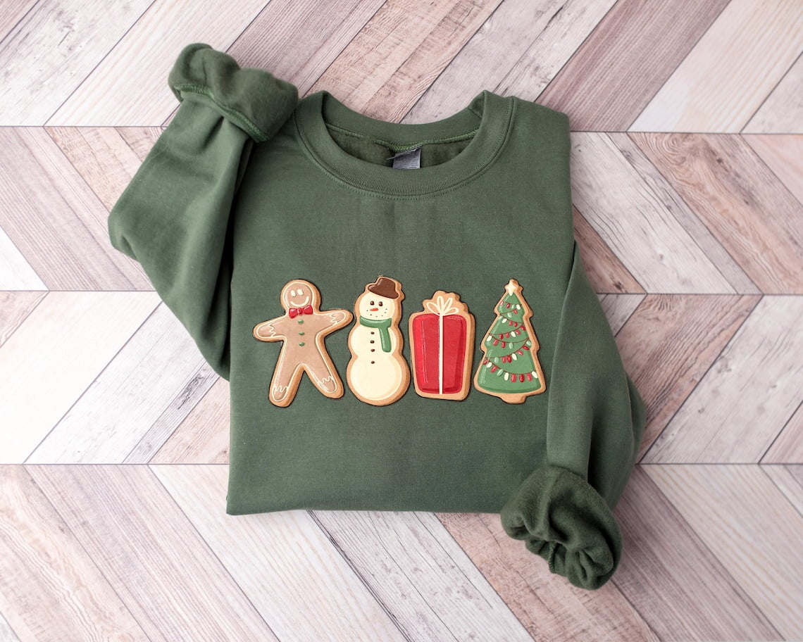 Ginger Bread Shirt, Snowman, season Tree Shirt, Cozy season Vibes Tee ...