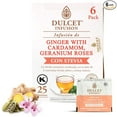 Ginger, Cardamom & Rose Geranium Herbal Tea Bags - 25 Caffeine Free Tea ...
