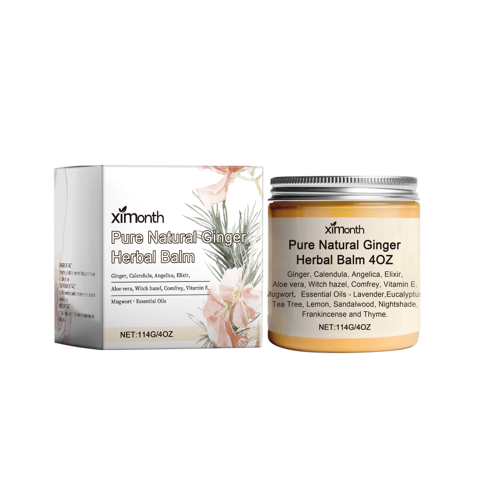 Ginger Care Balm: Herbal Balm for Joints, Knees, Lower Back, Legs, and ...