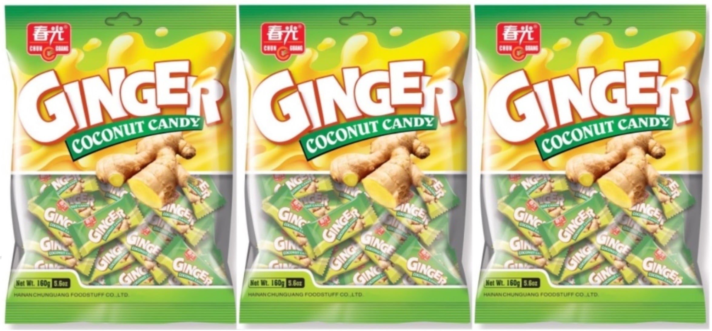 Starway Inc Chun Guang Ginger Coconut Candy 5.6 oz - Walmart.com