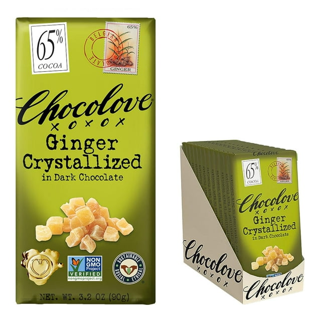 Ginger Dark Chocolate Bars | 65% Cocoa | Infused with Crystalized ...