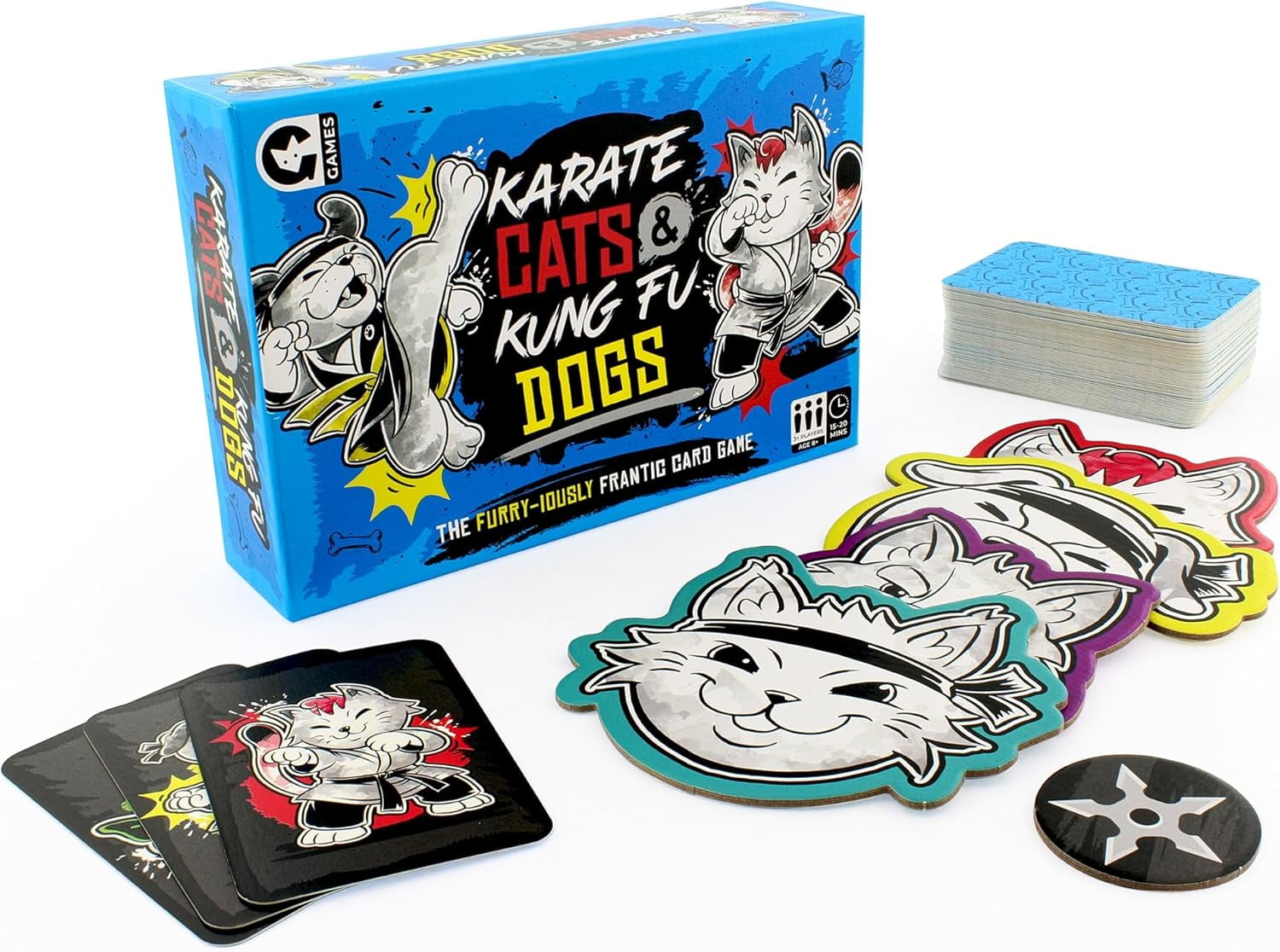 Ginger Fox Karate Cats & Kung Fu Dogs Family Action Card Game for Kids ...