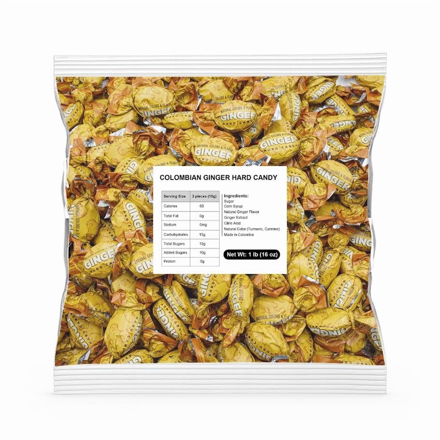 Ginger Hard Candy - BCF26 Colombian-Made 1 lb Bulk Bag (Approx. 90 ...