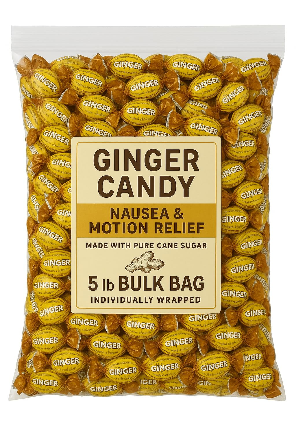 Ginger Hard Candy | Natural Anti-Nausea Relief, Digestion, Motion ...