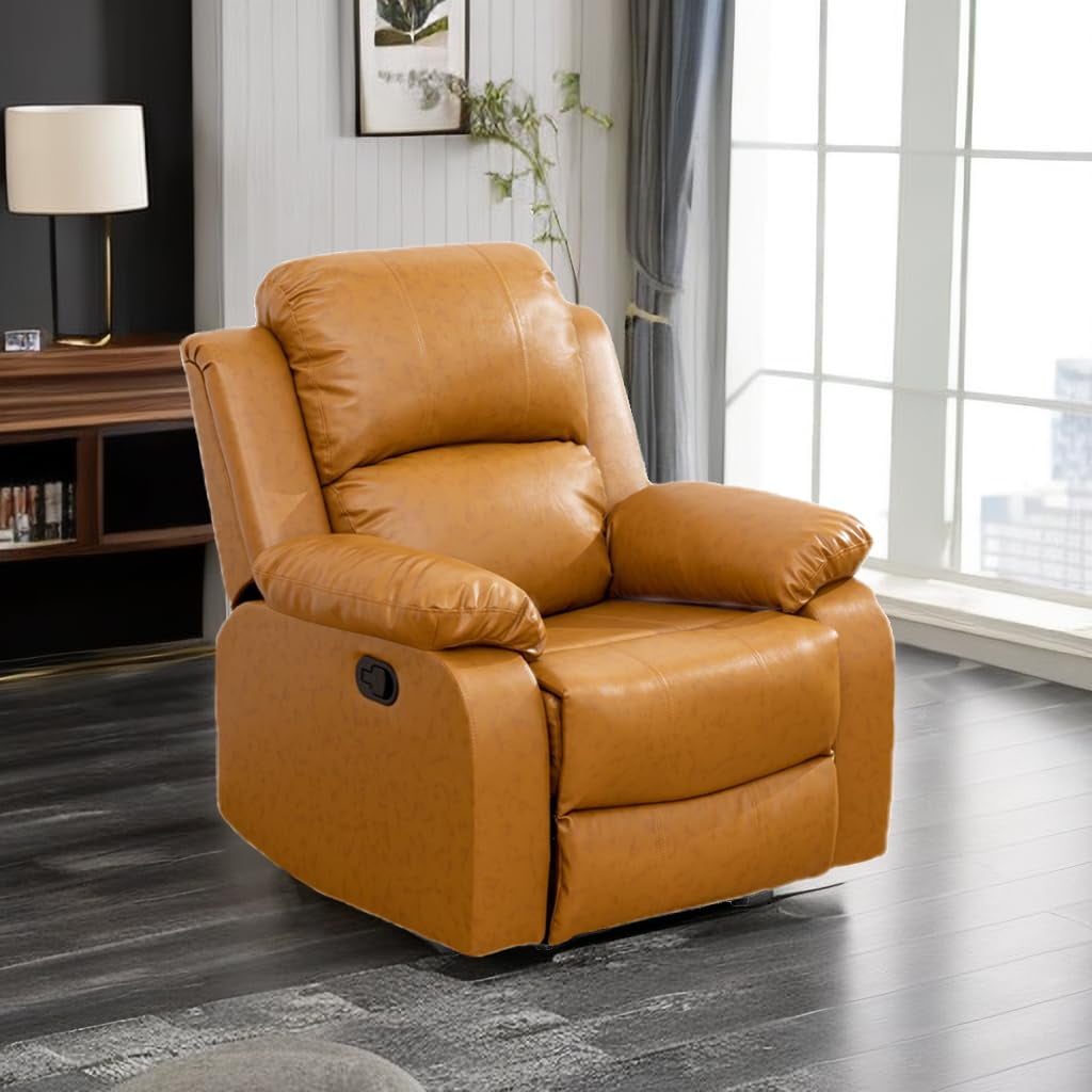 Ginger Leather Recliner Chair Luxurious Seating with Leather Finish ...