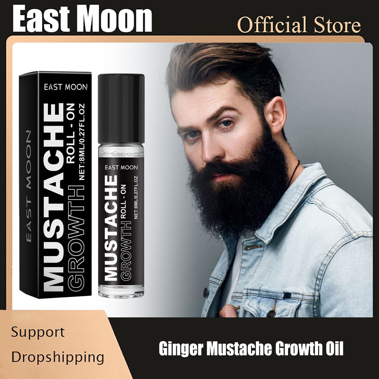 Ginger Mustache Growth Oil Reducing Loss Deeply Nourishing Massage