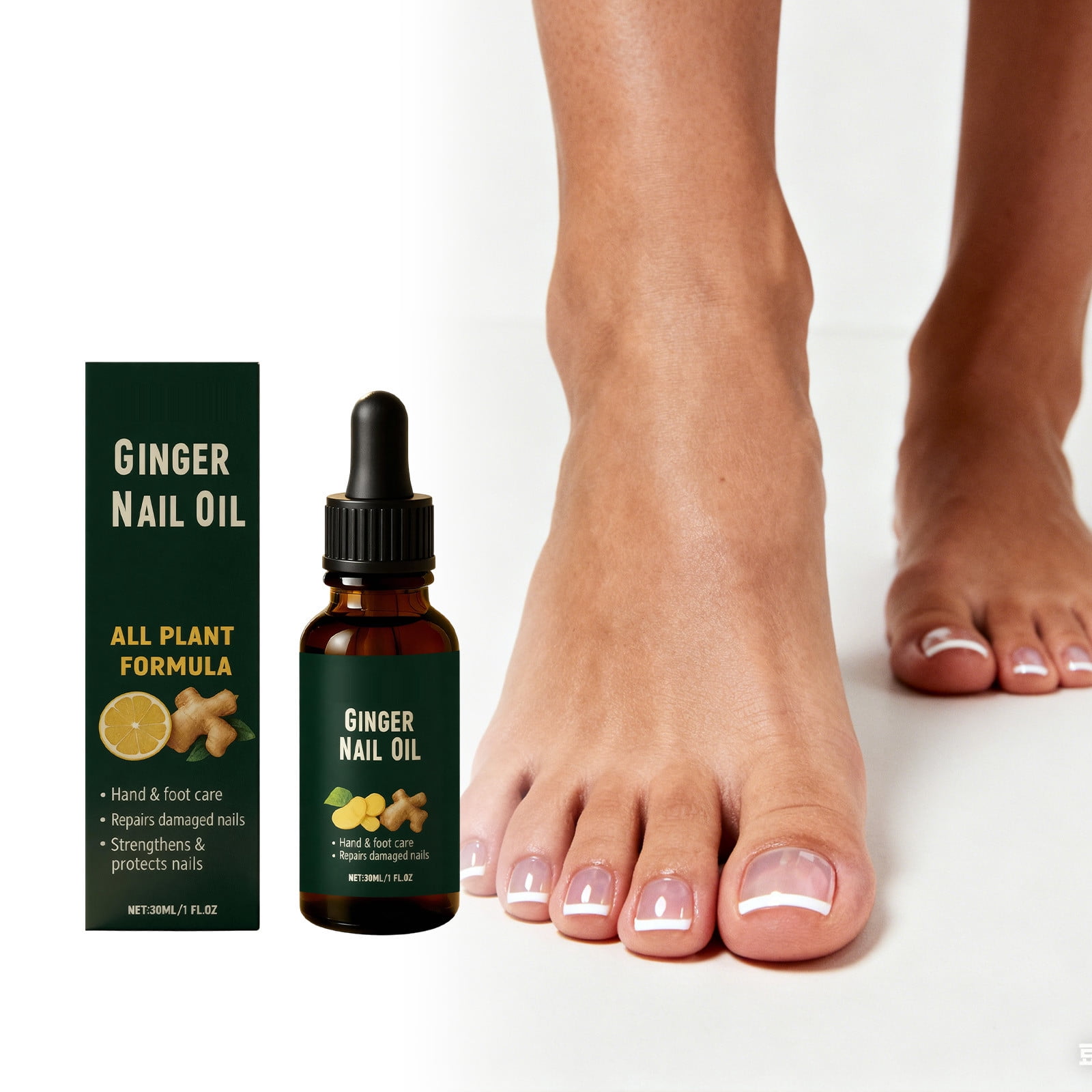 Ginger Nail Oil for Hands and Feet, Repairs and Strengthens Damaged ...