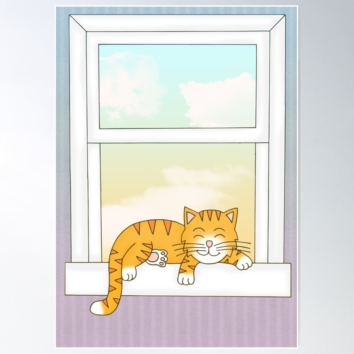 Ginger Napping Poster Wall Art, Modern Wall Decor For Living Room ...