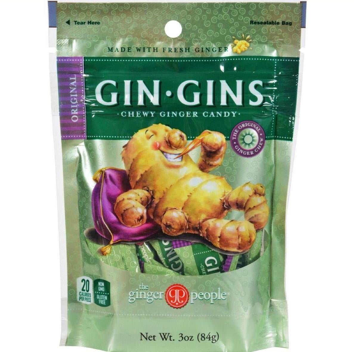Ginger People Gingins Chewy Originals Bags, 3oz (Pack of 12) - Walmart.com