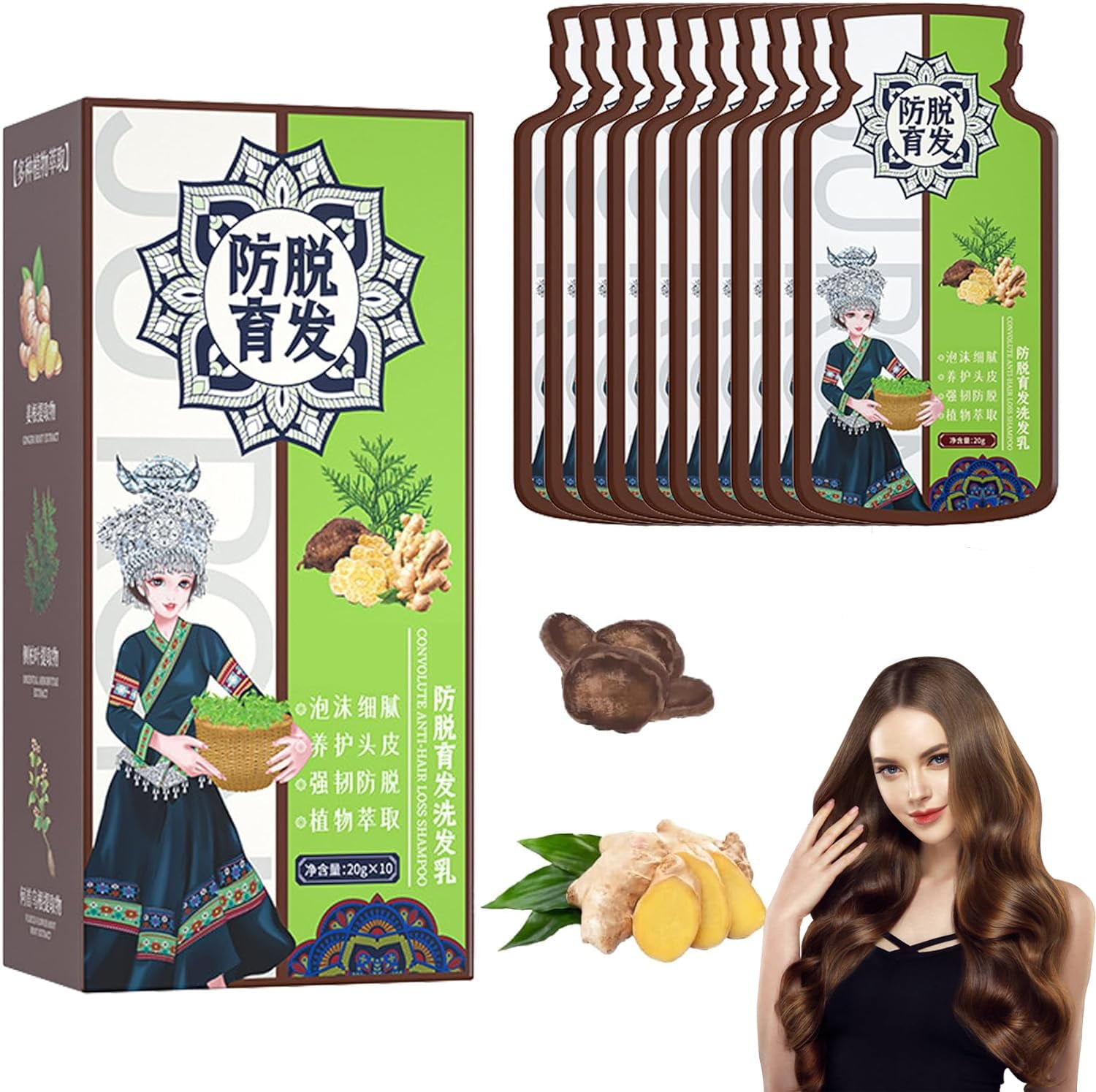 Ginger Plant Extract Anti-Hair Loss Shampoo, Ginger Plant Extract ...
