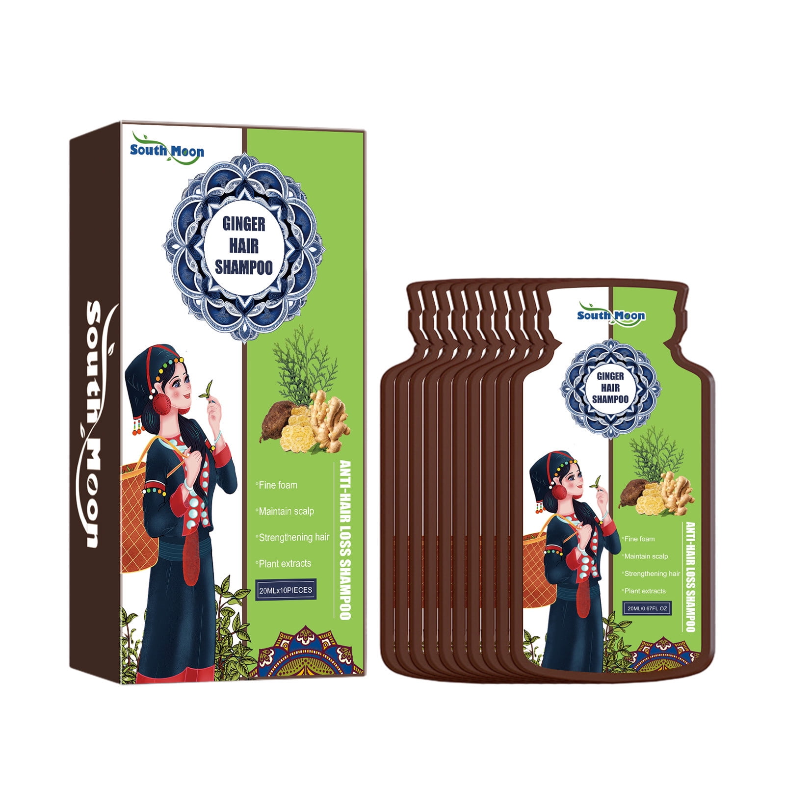 Ginger Plant Extract Hair Care Shampoo,Nourishing and Strengthening ...