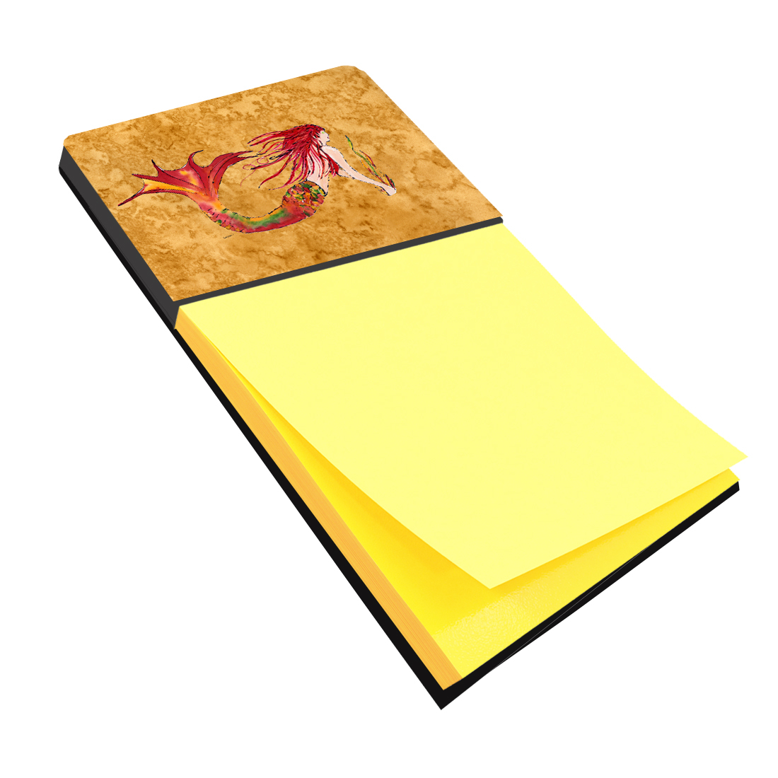 Ginger Red Headed Mermaid on Gold Sticky Note Holder - Walmart.com