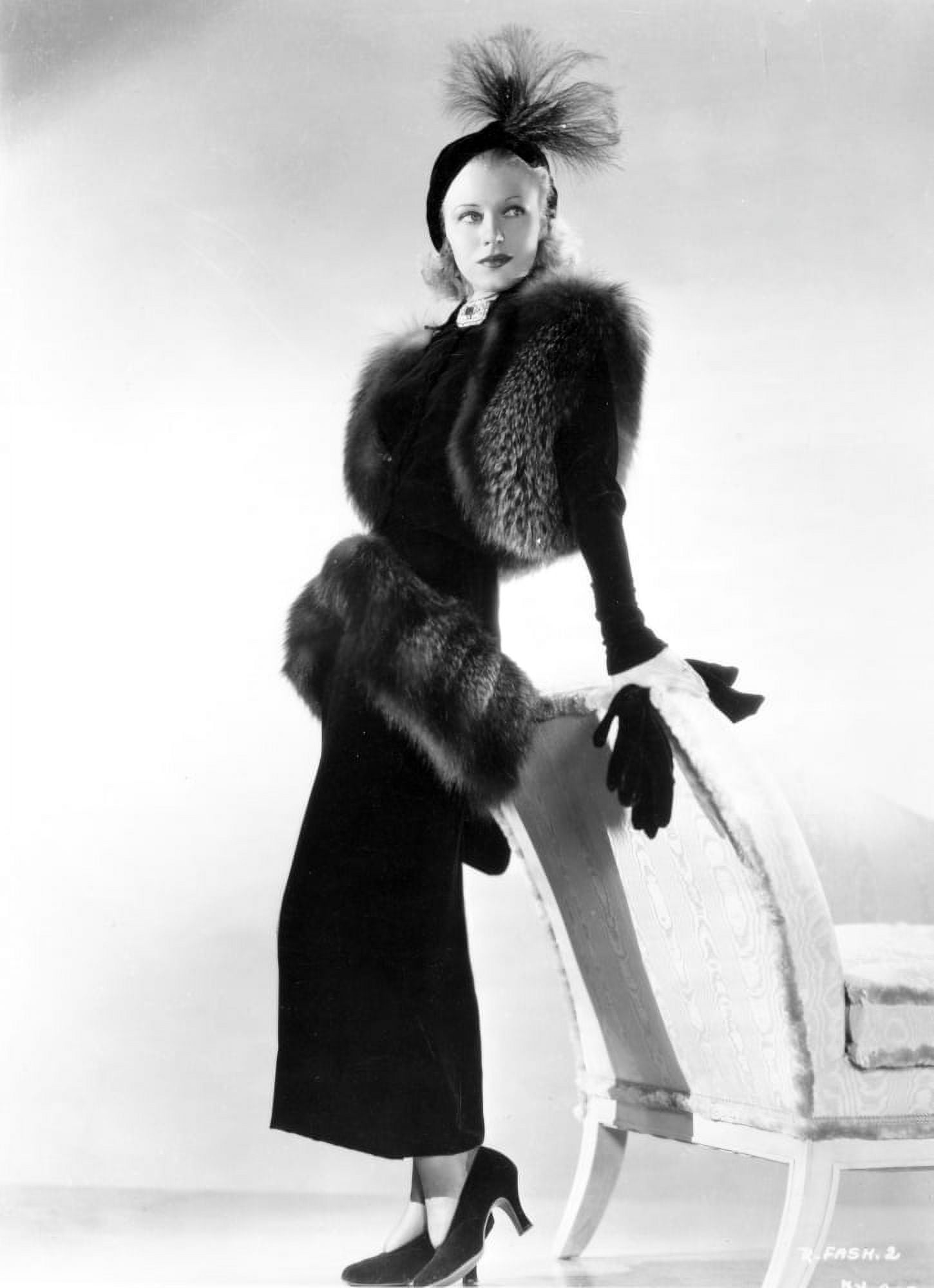 Ginger Rogers wearing a fur jacket Photo Print (8 x 10) - Walmart.com