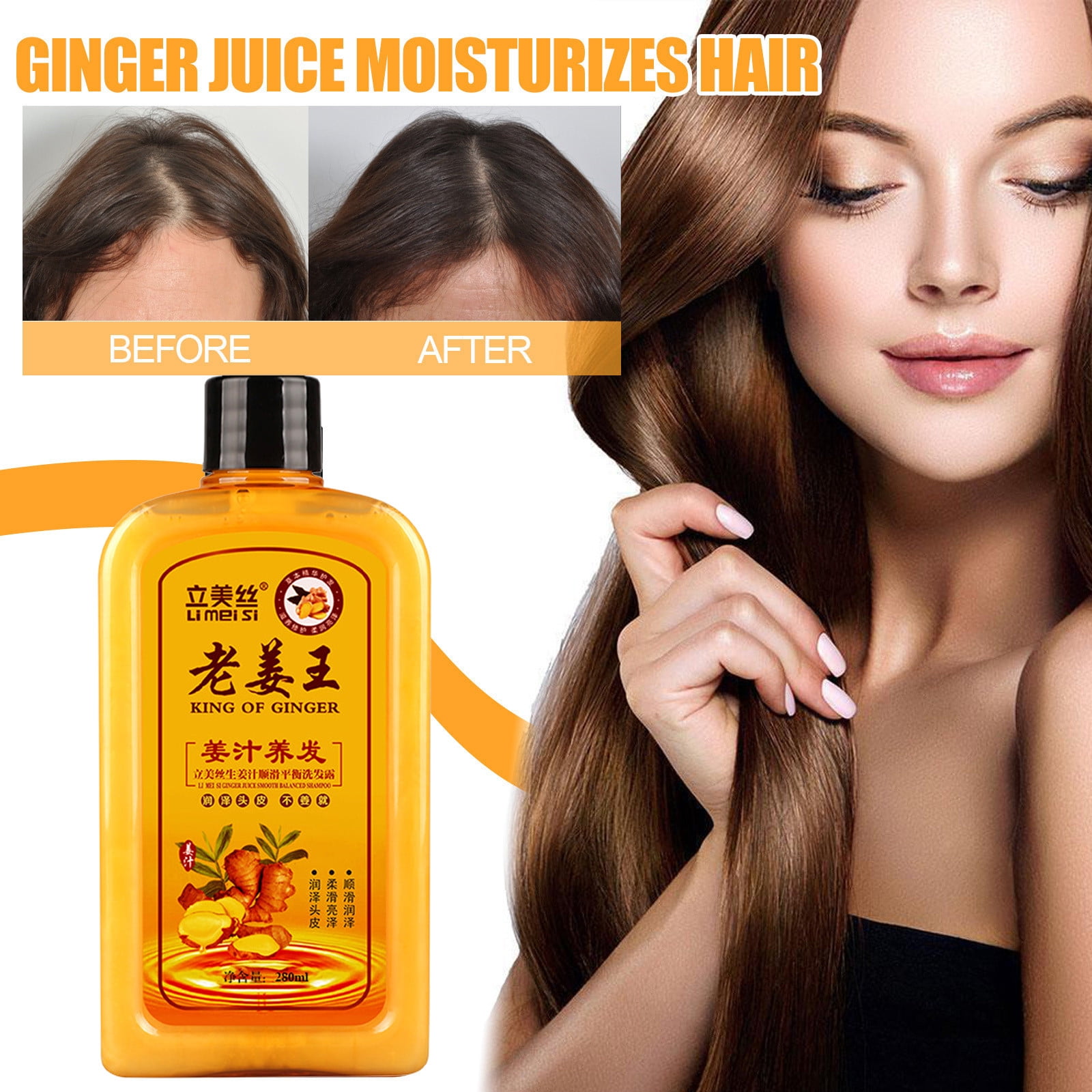Ginger Root Stimulating Hair Regrowth Shampoo,Nourishing Conditioner ...