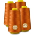 Ginger Serger Thread, All-Purpose Thread for Sewing, Polyester, 4 Cones ...